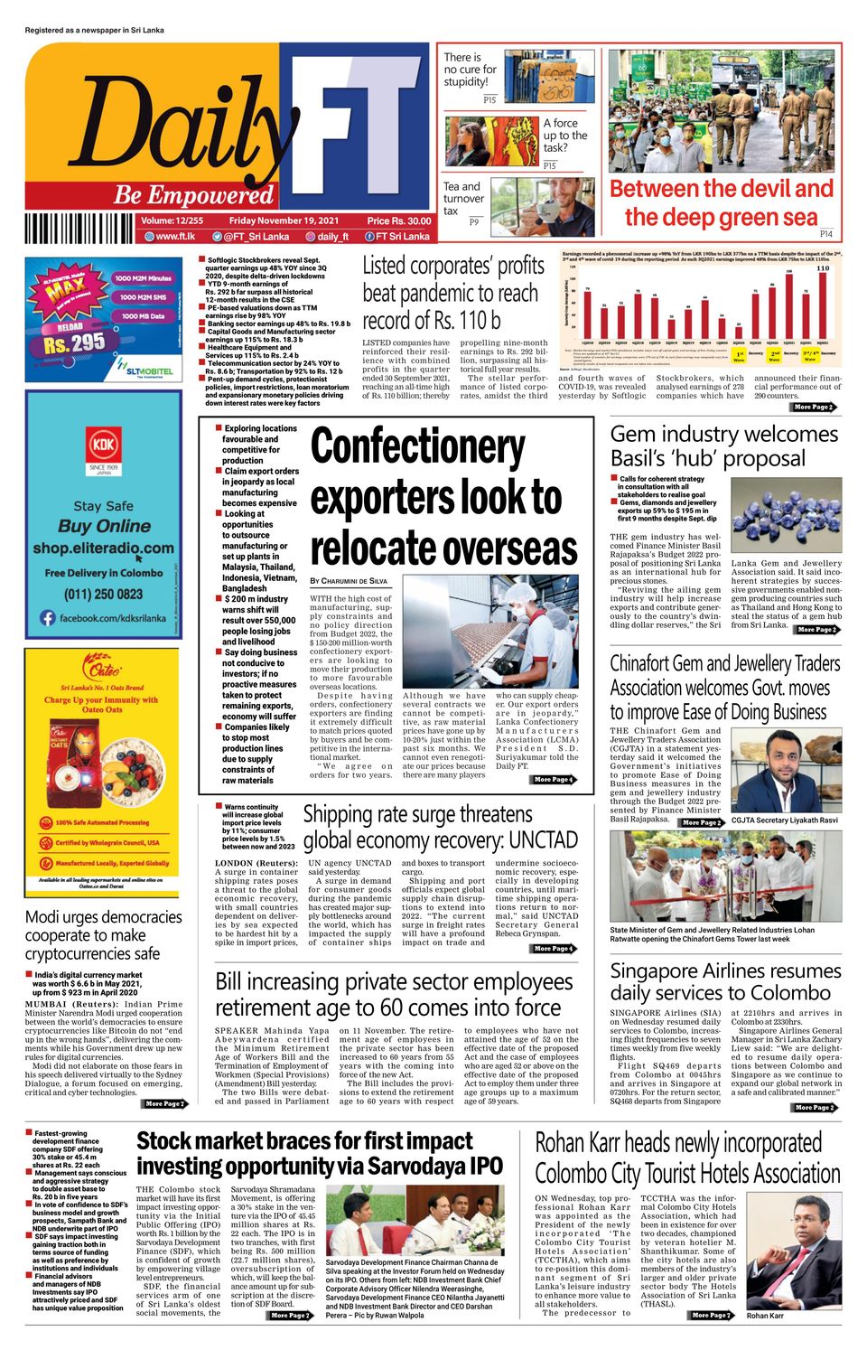 Get digital access to Daily FT - November 19, 2021 issue | Magzter.com