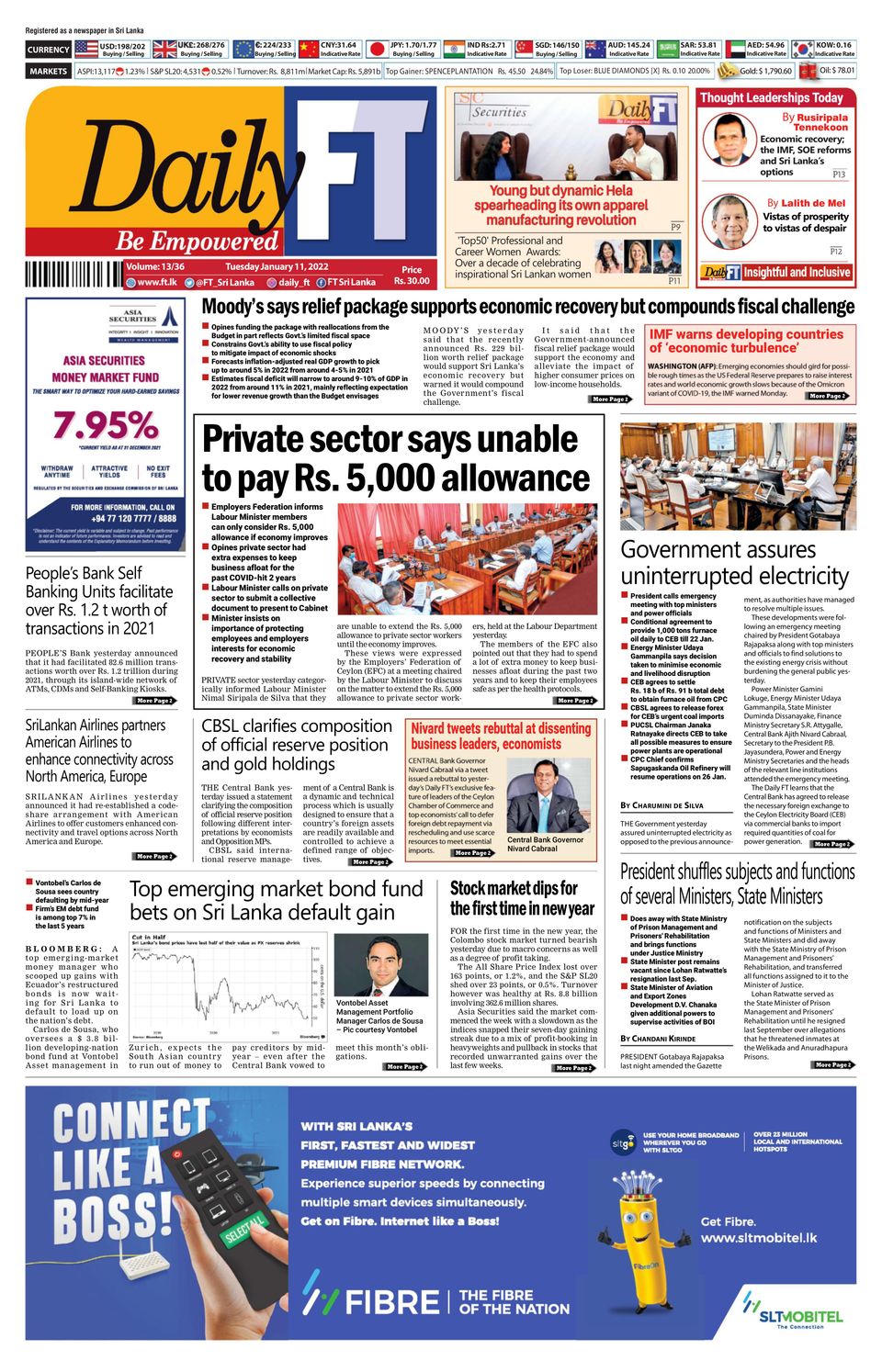 Daily FT-January 11, 2022 Newspaper - Get your Digital Subscription