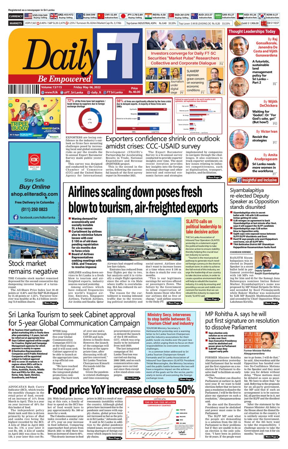 Daily FT-May 06, 2022 Newspaper - Get your Digital Subscription