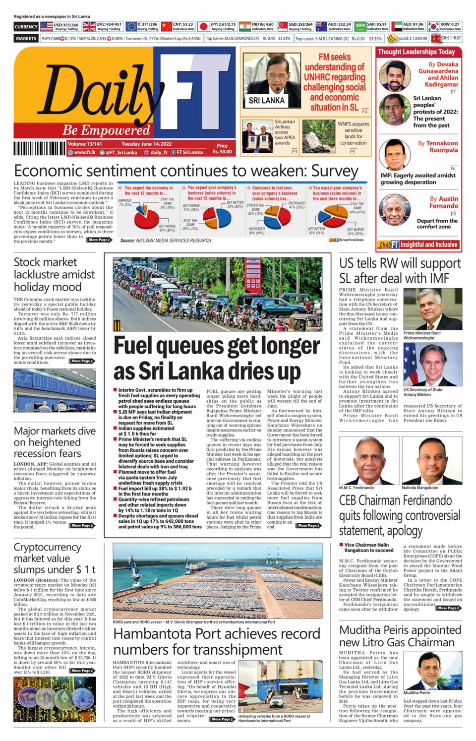Daily FT-June 14, 2022 Newspaper - Get your Digital Subscription