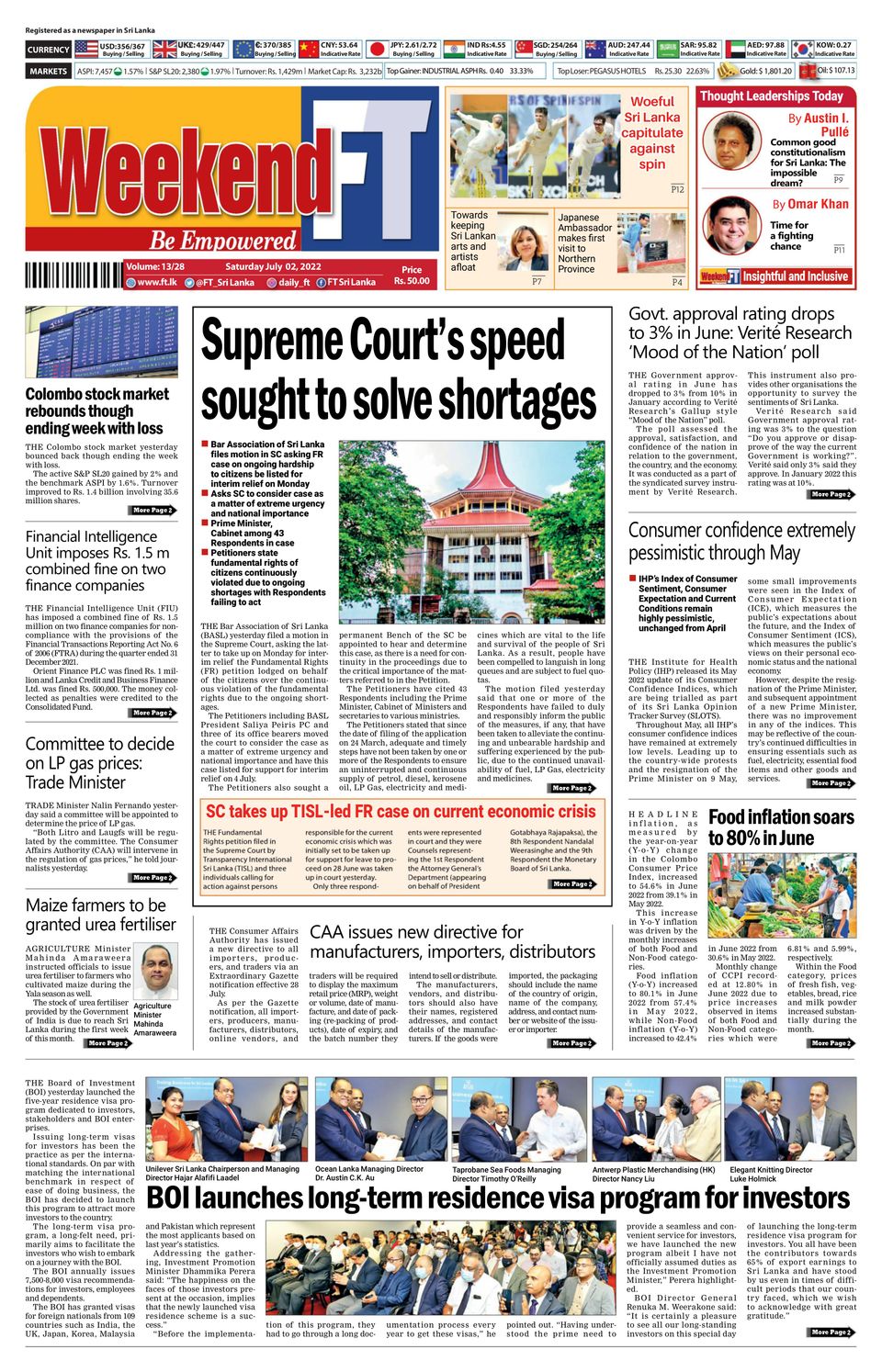 Daily FT-July 02, 2022 Newspaper - Get your Digital Subscription
