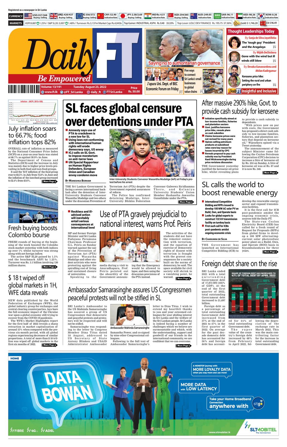 Daily FT-August 23, 2022 Newspaper - Get your Digital Subscription