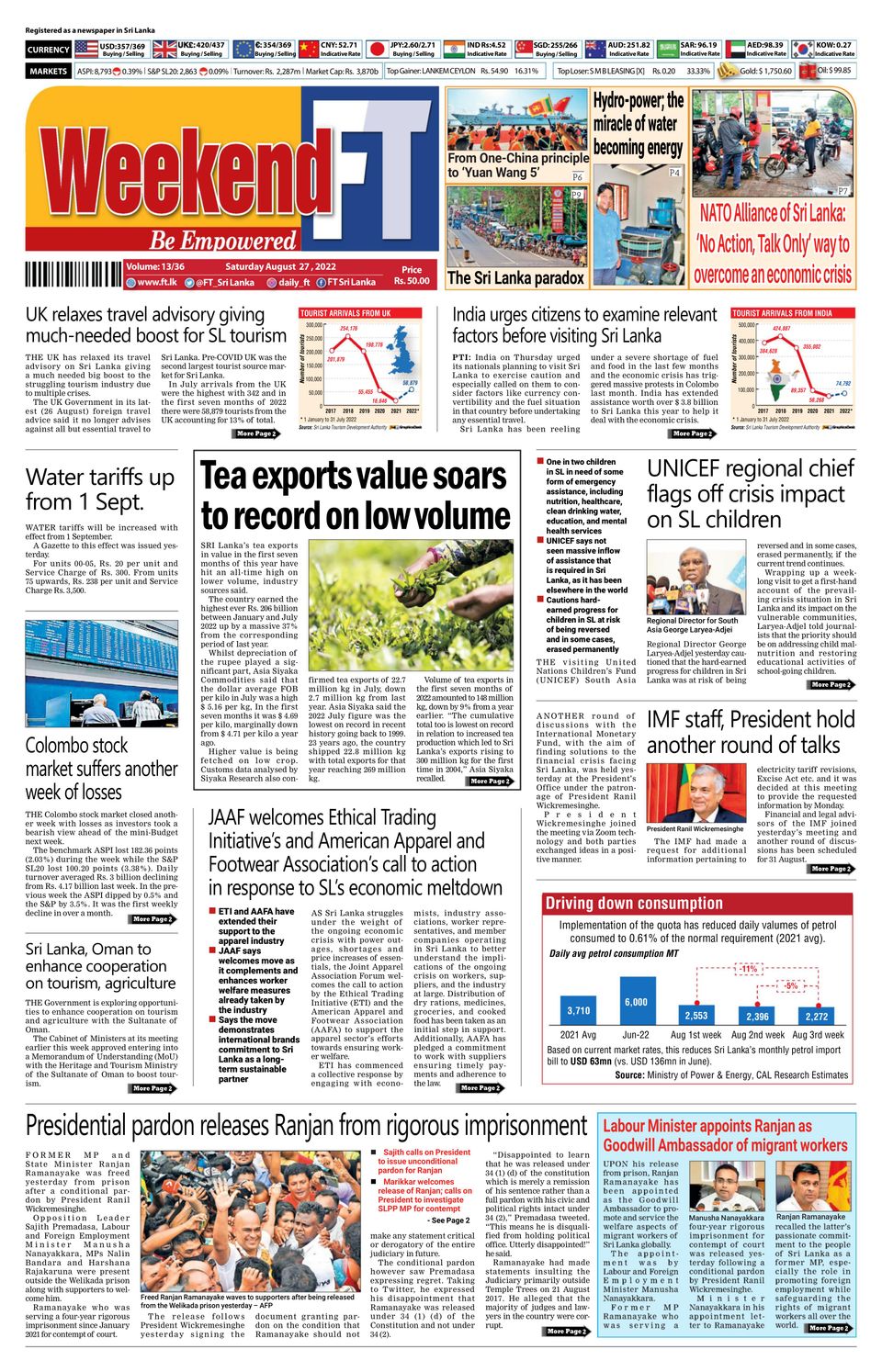 Daily FT-August 27, 2022 Newspaper - Get your Digital Subscription
