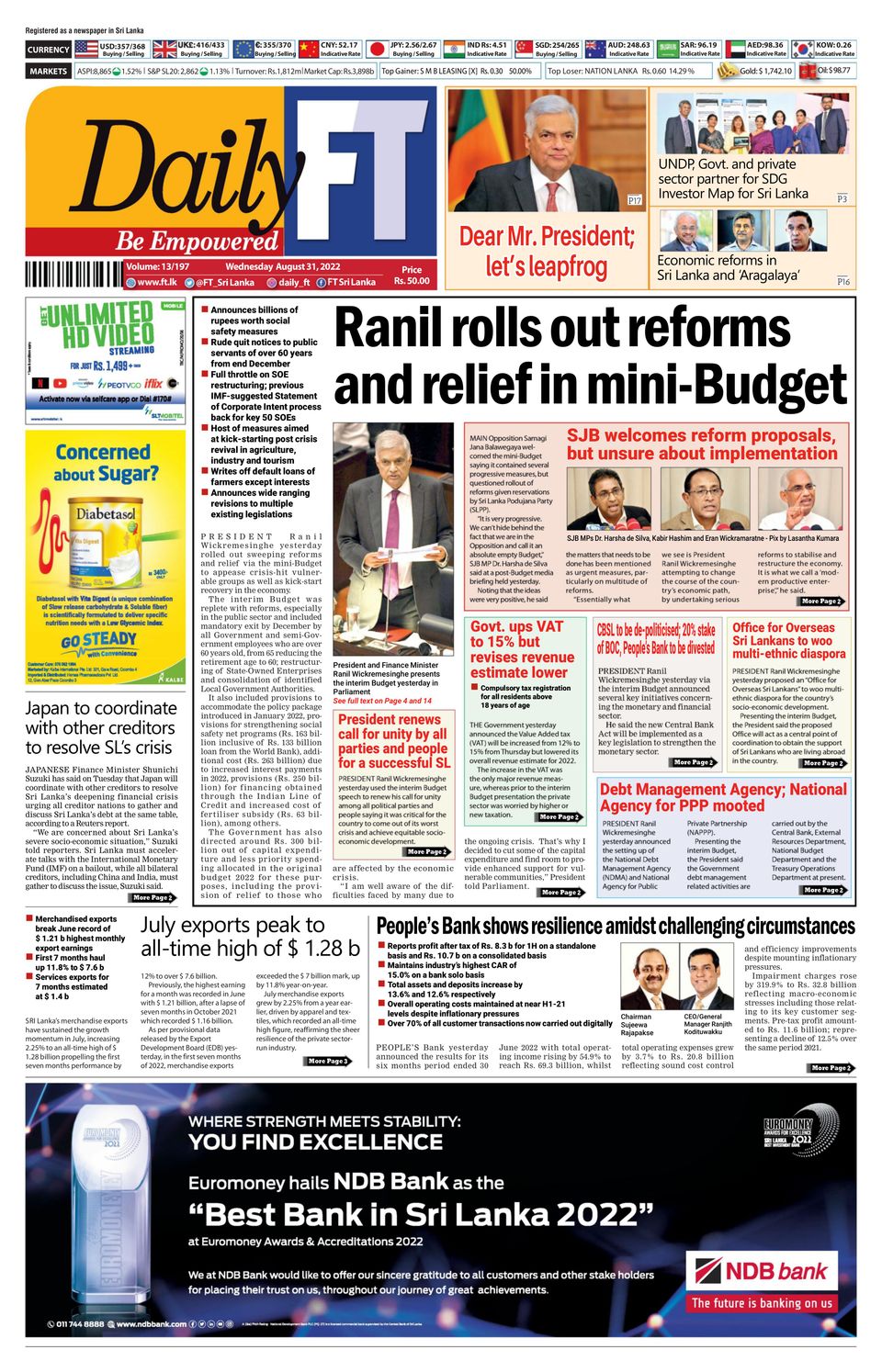 Daily FT-August 31, 2022 Newspaper - Get your Digital Subscription