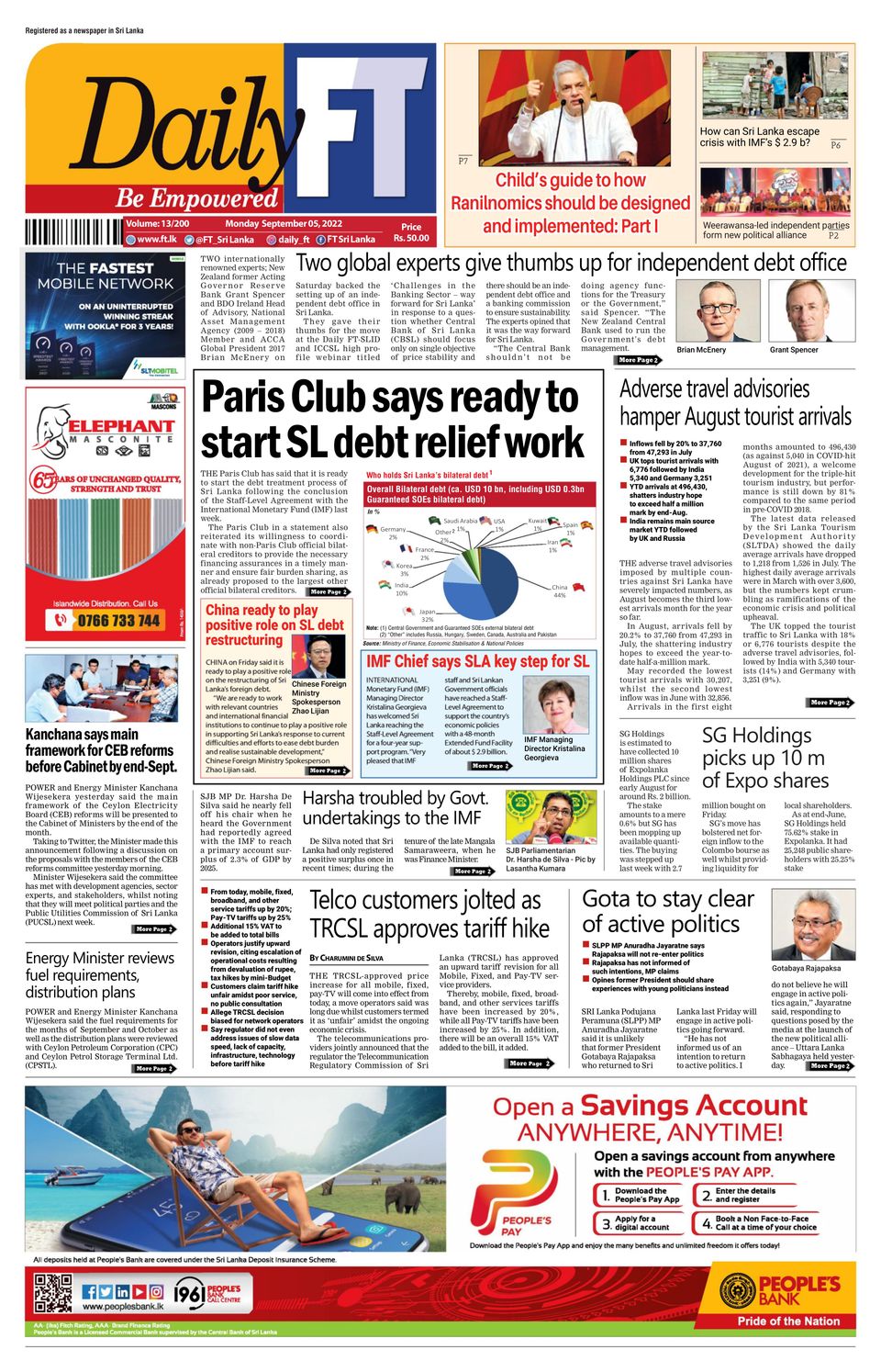 Daily FT-September 05, 2022 Newspaper - Get your Digital Subscription