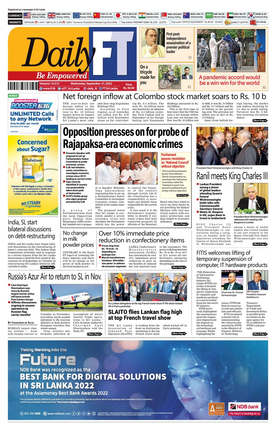 Daily FT-September 21, 2022 Newspaper - Get your Digital Subscription