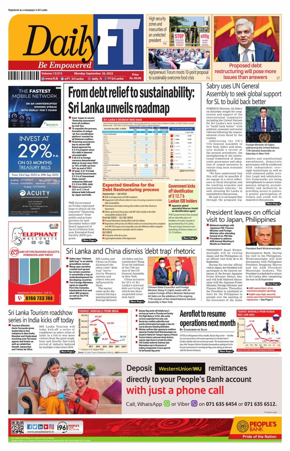 Daily FT-September 26, 2022 Newspaper - Get your Digital Subscription
