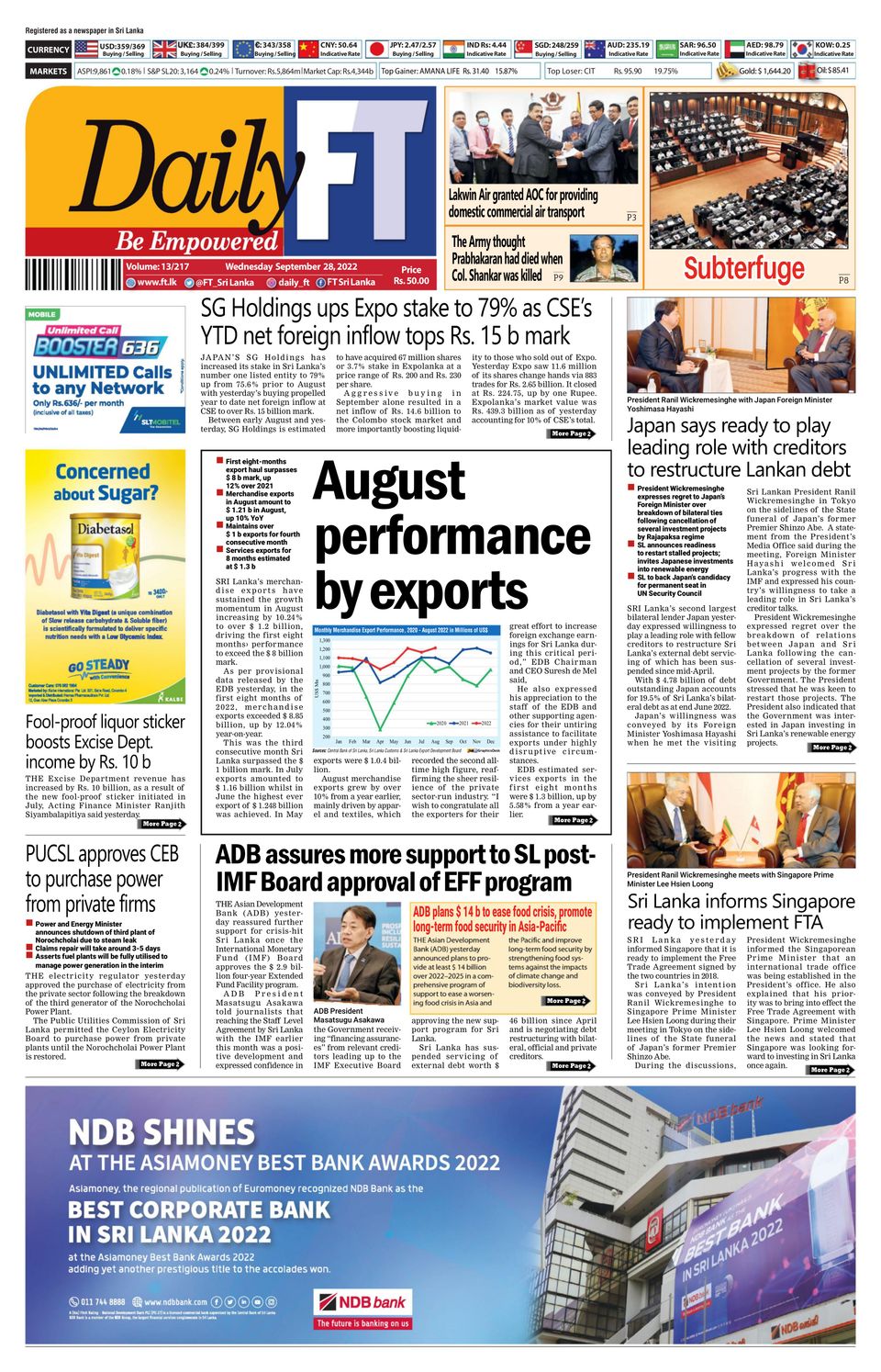 Daily FT-September 28, 2022 Newspaper - Get your Digital Subscription