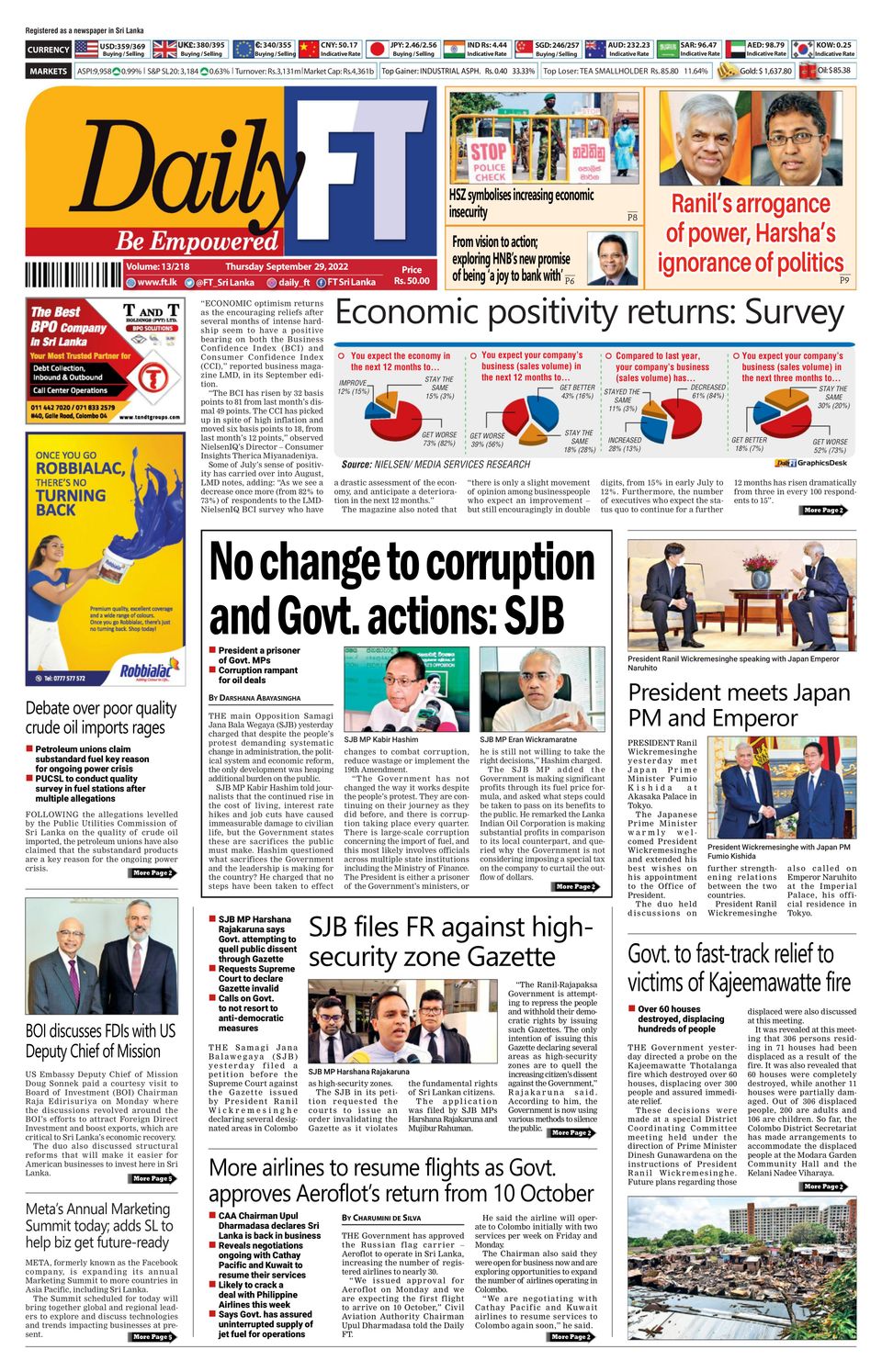 Get digital access to Daily FT - September 29, 2022 issue | Magzter.com