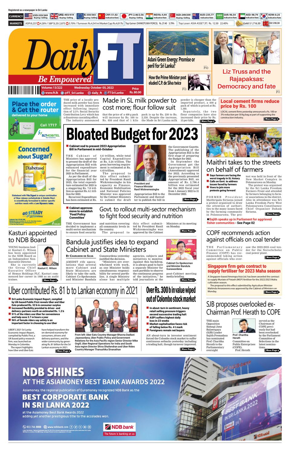 Daily FT-October 05, 2022 Newspaper - Get your Digital Subscription