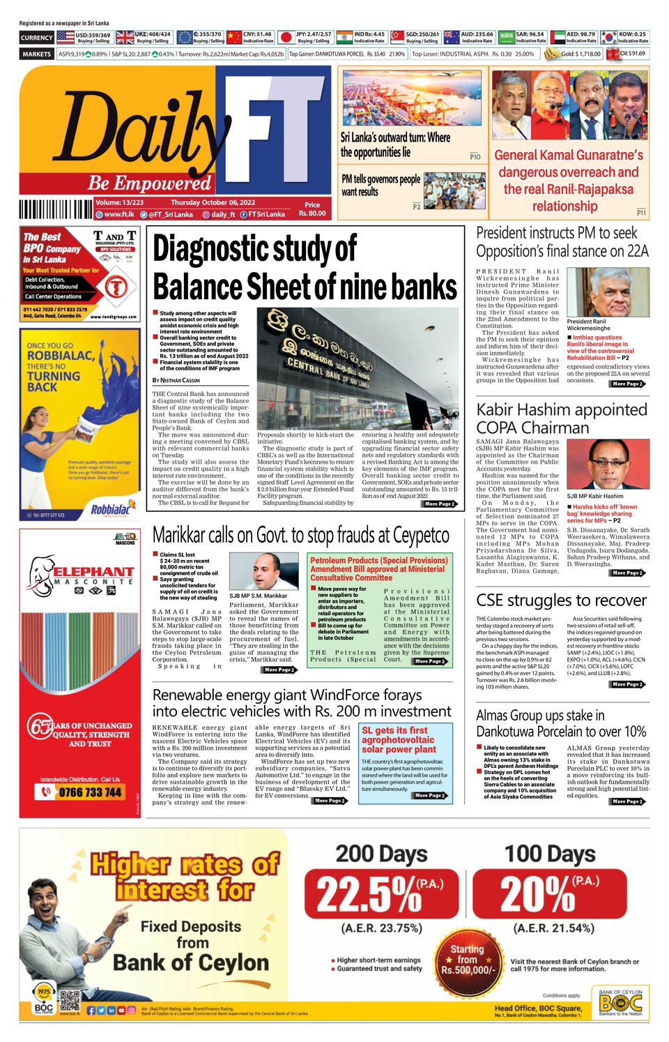 Daily FT-October 06, 2022 Newspaper - Get your Digital Subscription