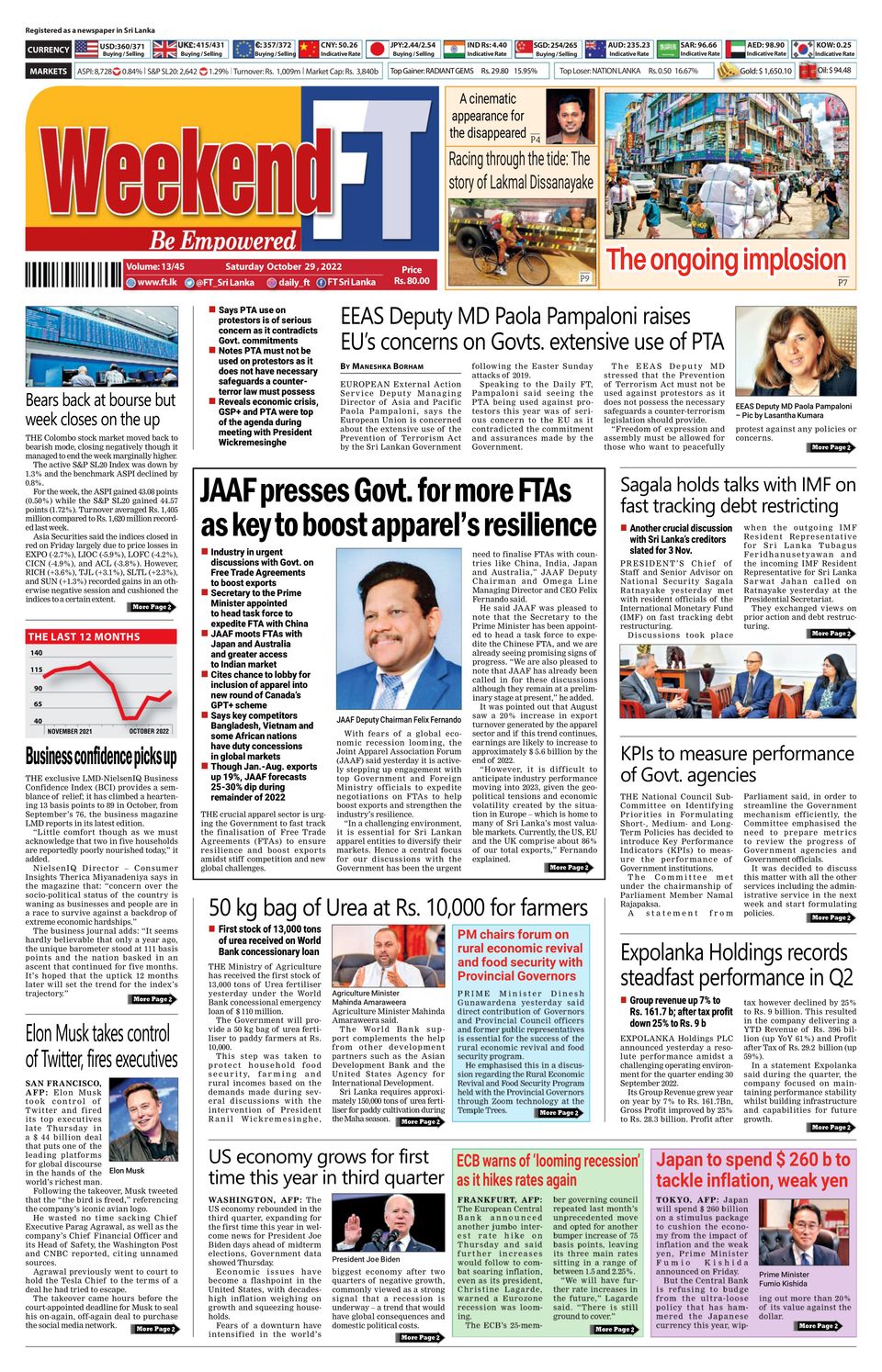 Daily FT-October 29, 2022 Newspaper - Get your Digital Subscription