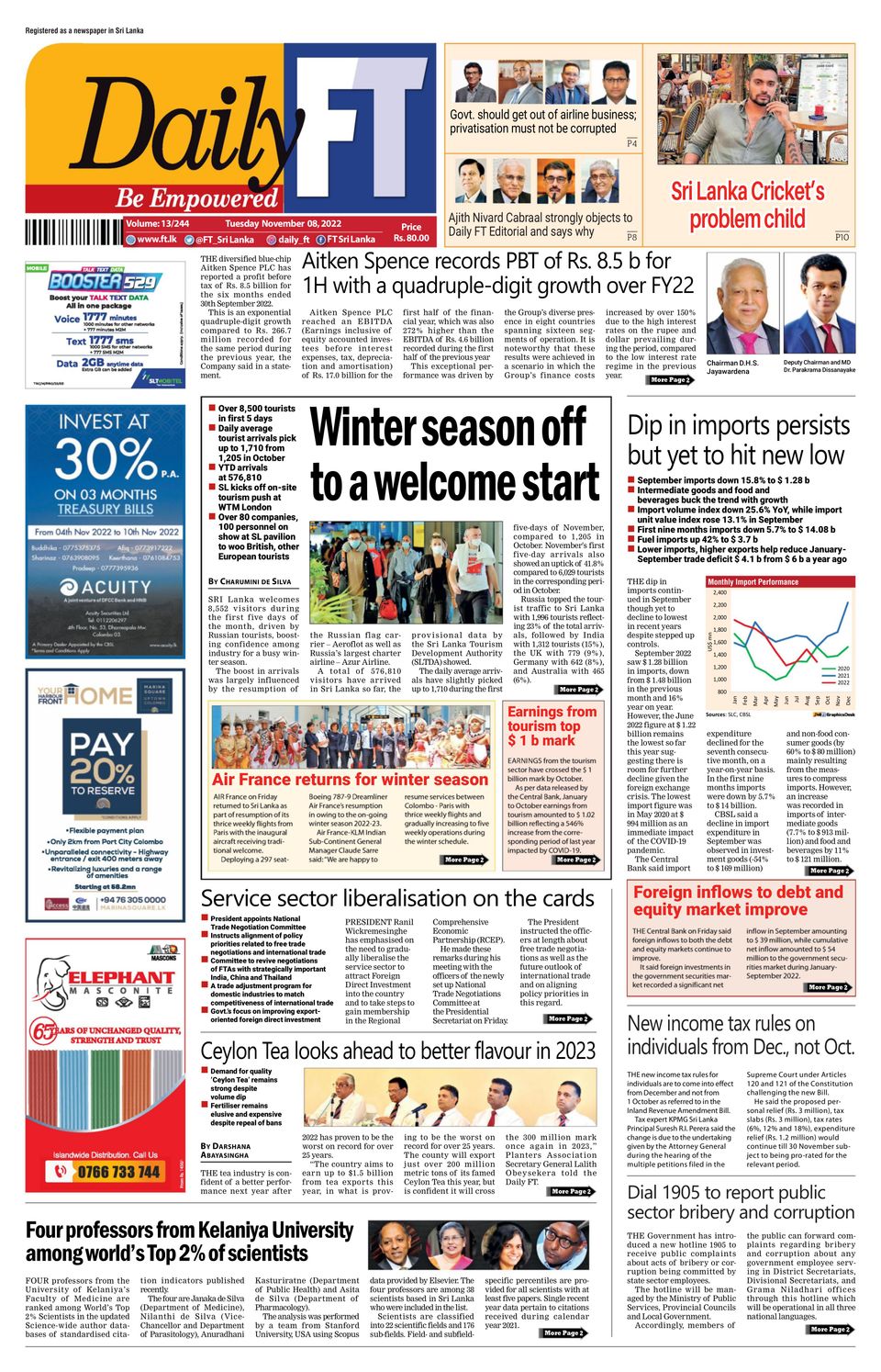 Daily FT-November 08, 2022 Newspaper - Get your Digital Subscription