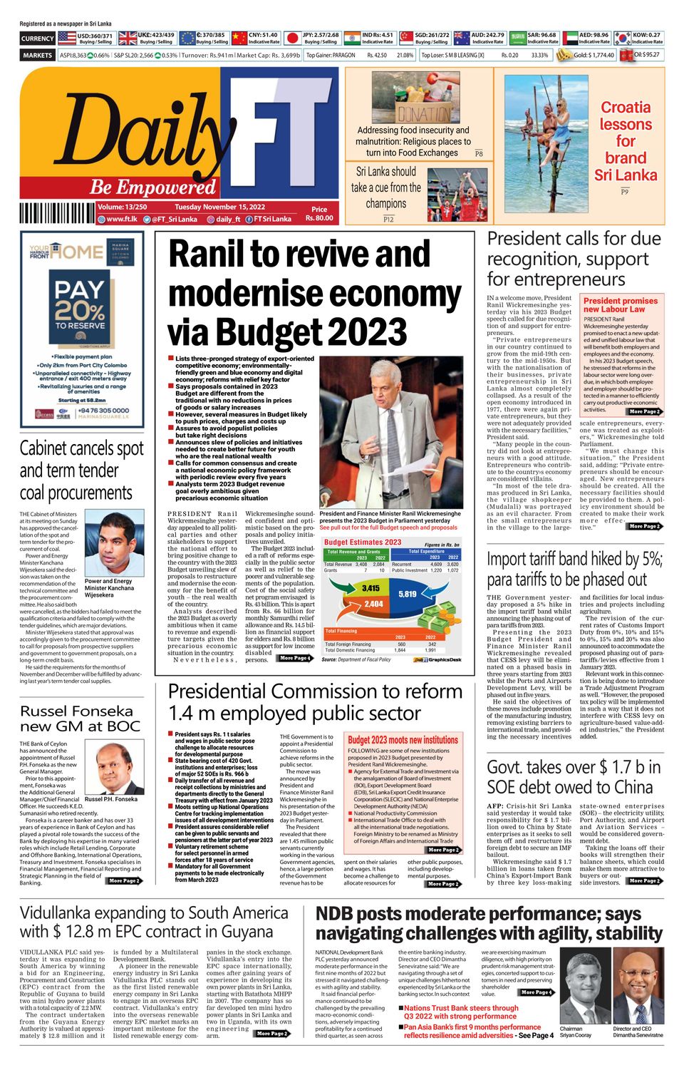 Daily FT-November 15, 2022 Newspaper - Get your Digital Subscription
