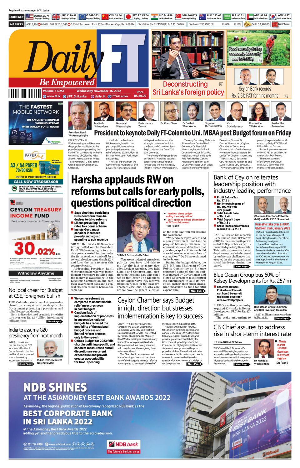 Daily FT-November 16, 2022 Newspaper - Get your Digital Subscription