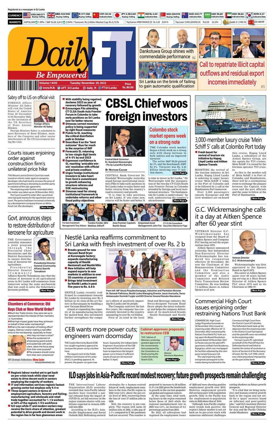 Daily FT-November 29, 2022 Newspaper - Get your Digital Subscription