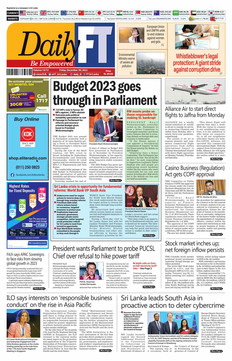 Daily FT-December 09, 2022 Newspaper - Get your Digital Subscription