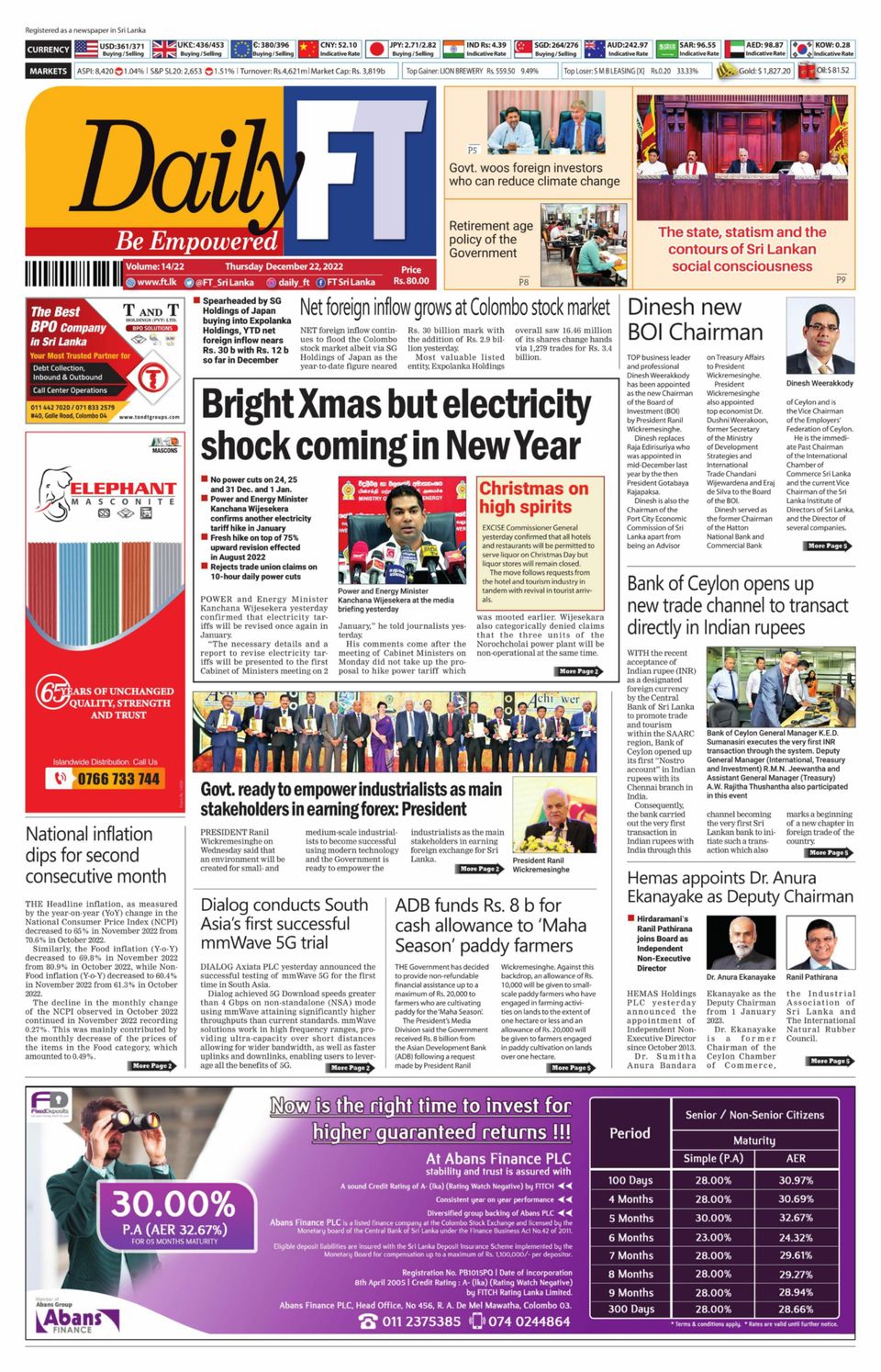 Daily FT-December 22, 2022 Newspaper - Get your Digital Subscription