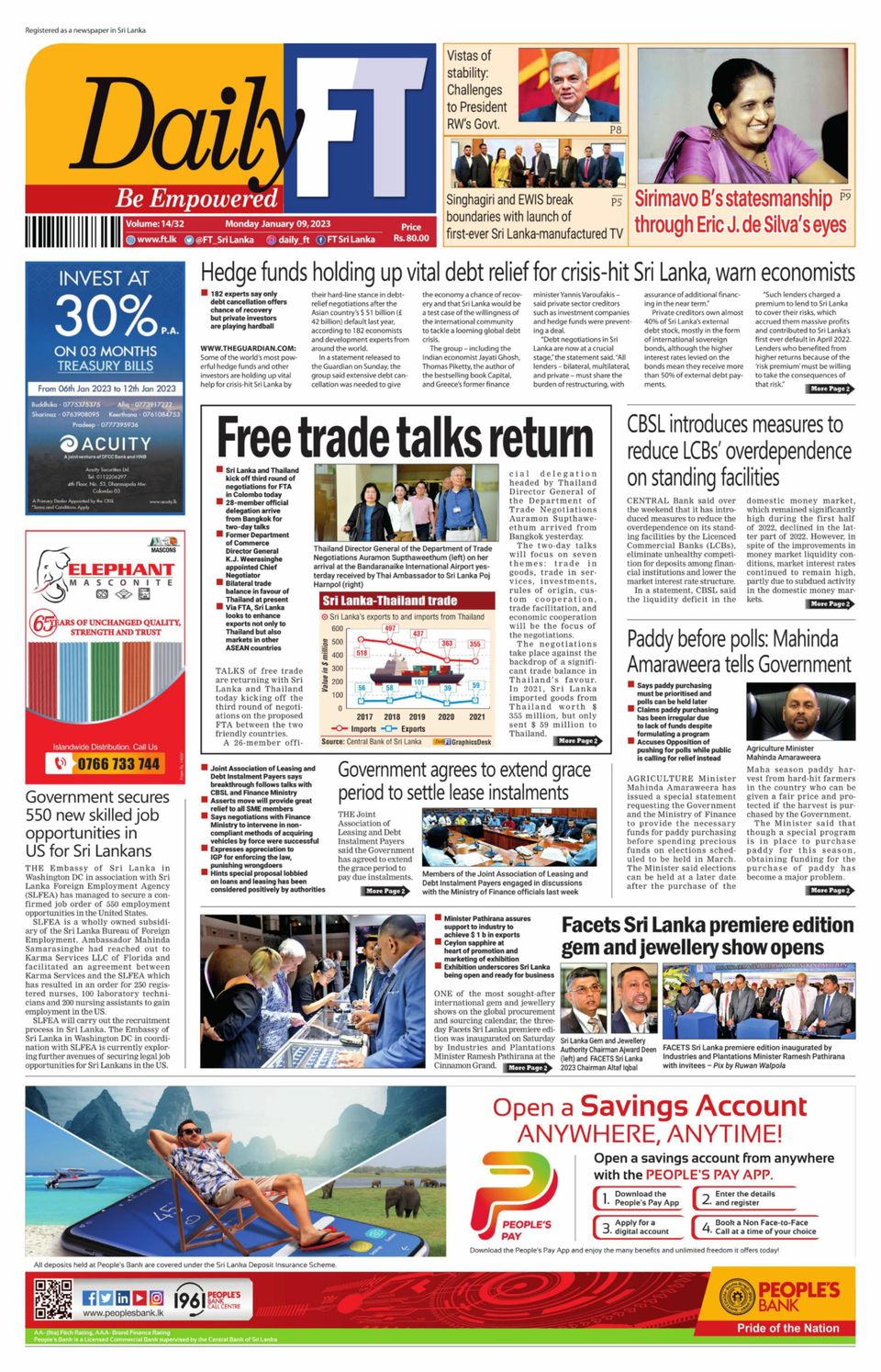 Daily FT-January 09, 2023 Newspaper - Get your Digital Subscription