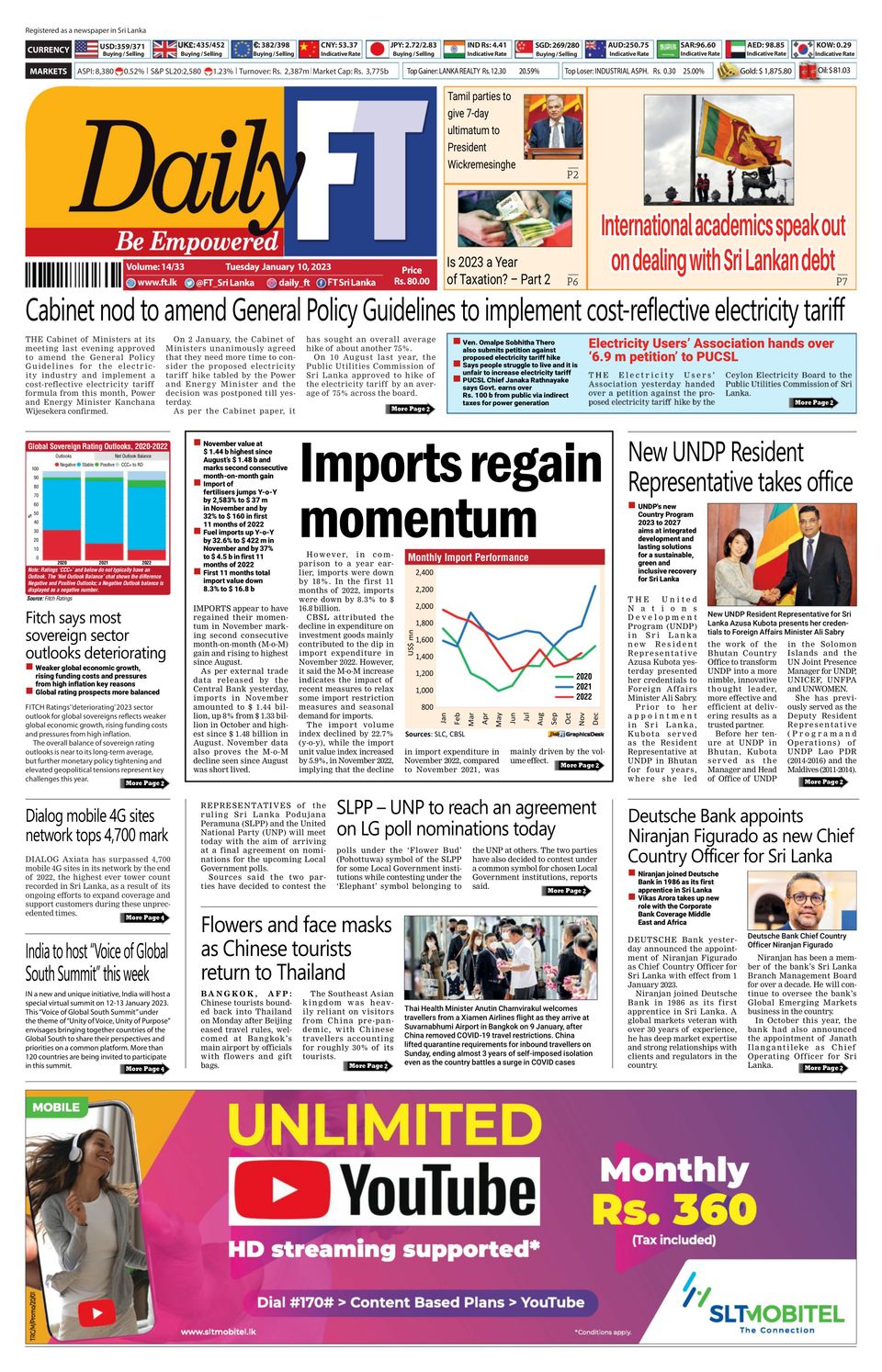 Get digital access to Daily FT - January 10, 2023 issue | Magzter.com
