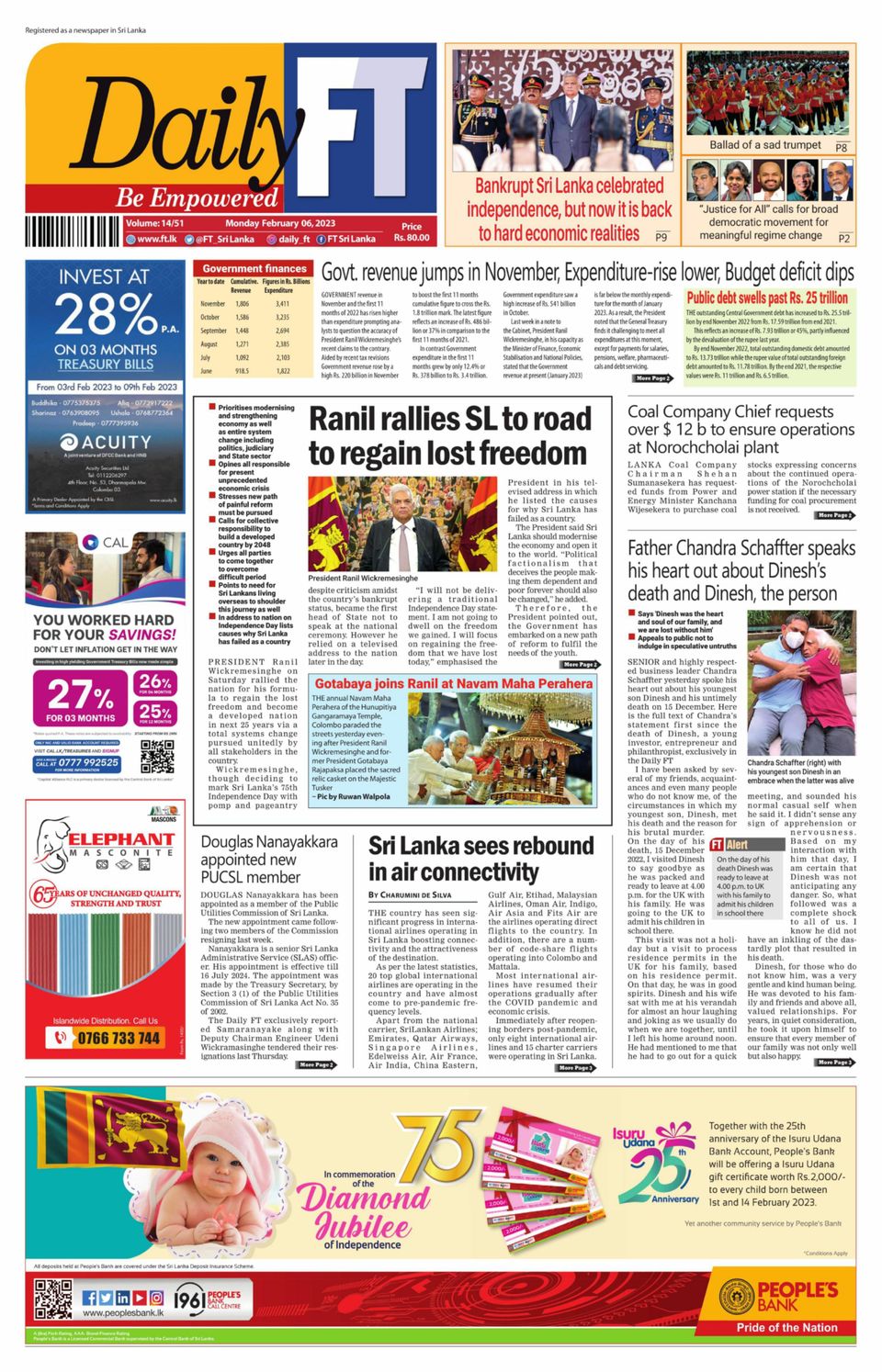 Get digital access to Daily FT - February 06, 2023 issue | Magzter.com