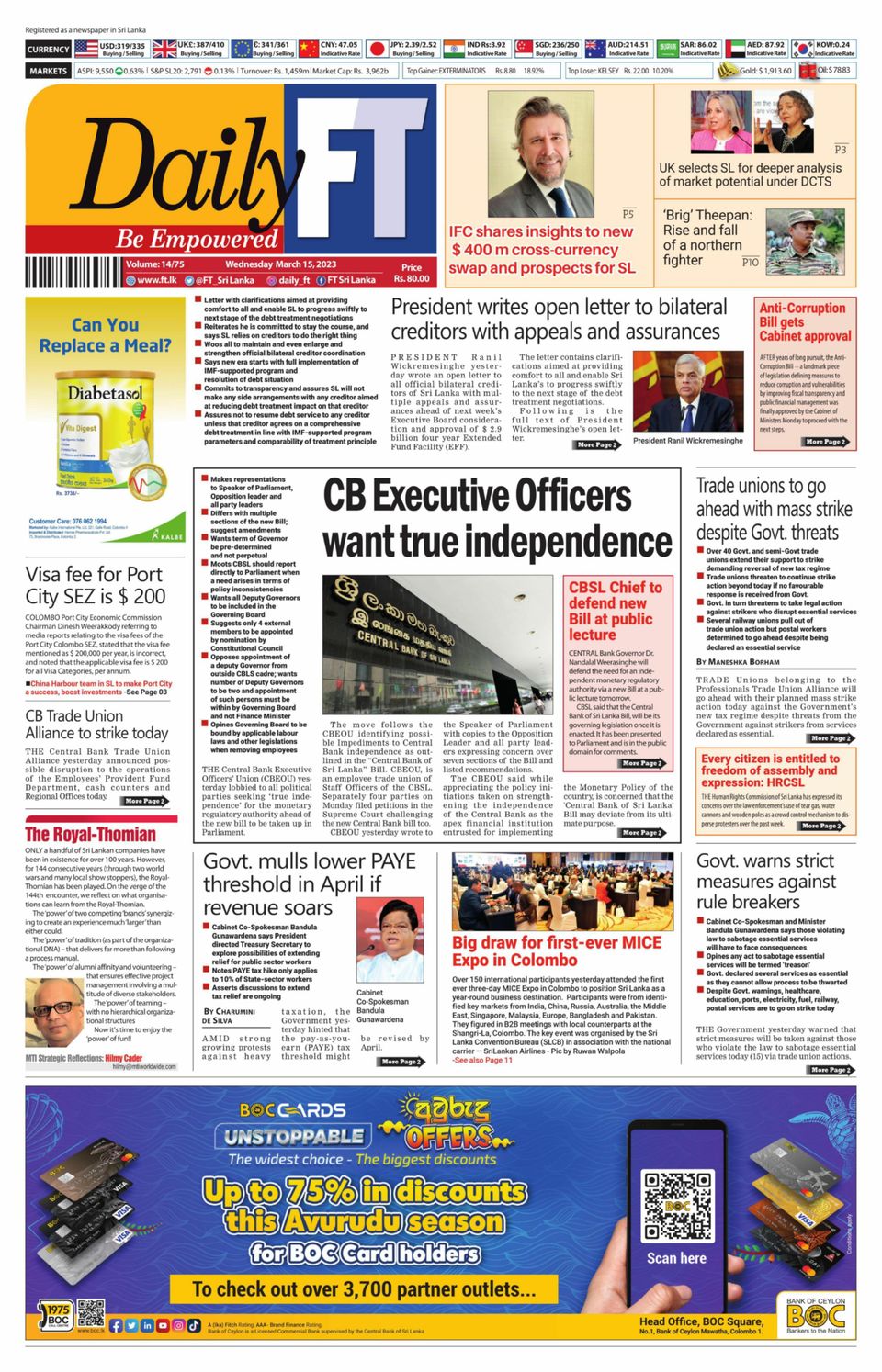 Get digital access to Daily FT - March 15, 2023 issue | Magzter.com
