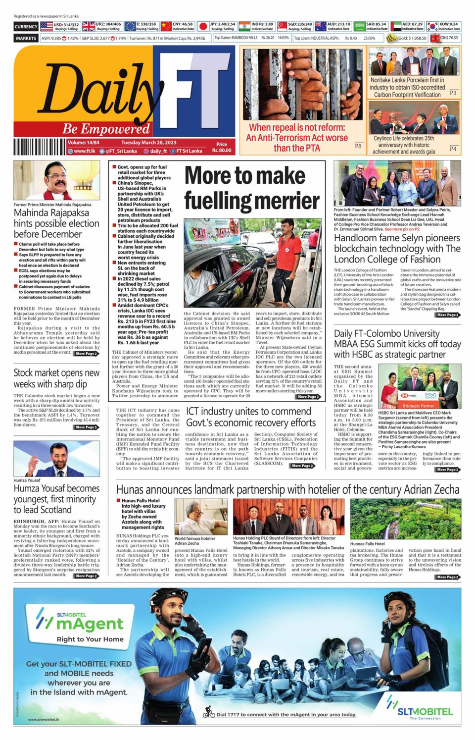 Get digital access to Daily FT - March 28, 2023 issue | Magzter.com