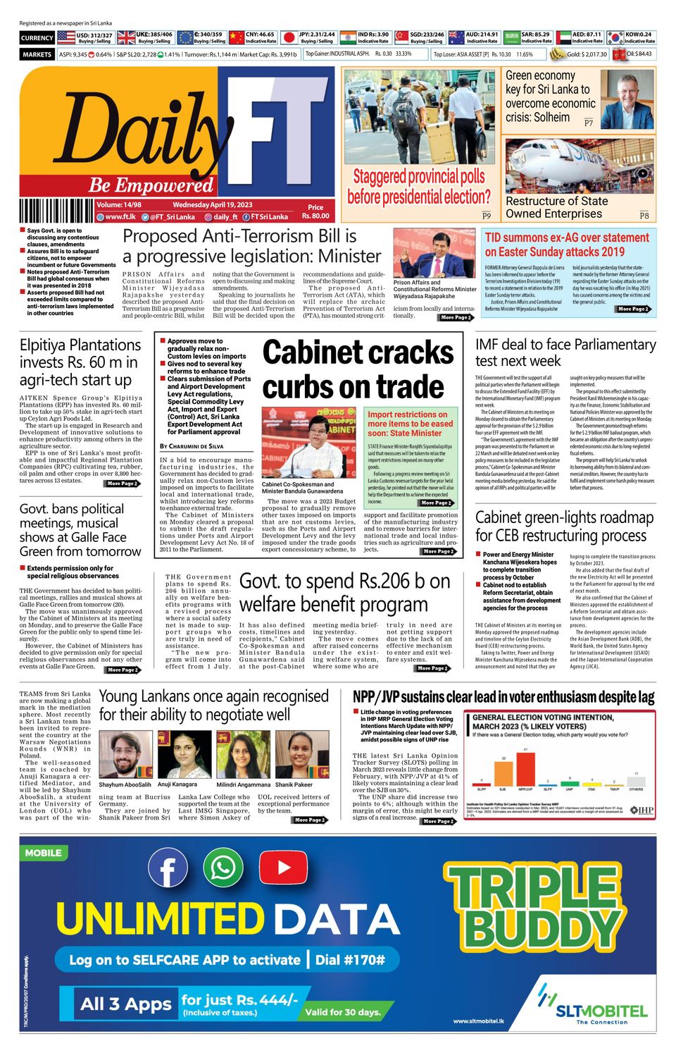 Get digital access to Daily FT - April 19, 2023 issue | Magzter.com