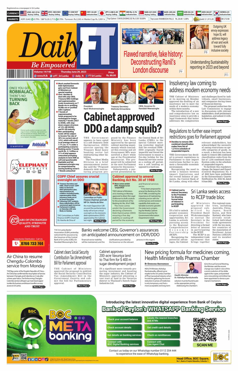 Get digital access to Daily FT - June 29, 2023 issue | Magzter.com