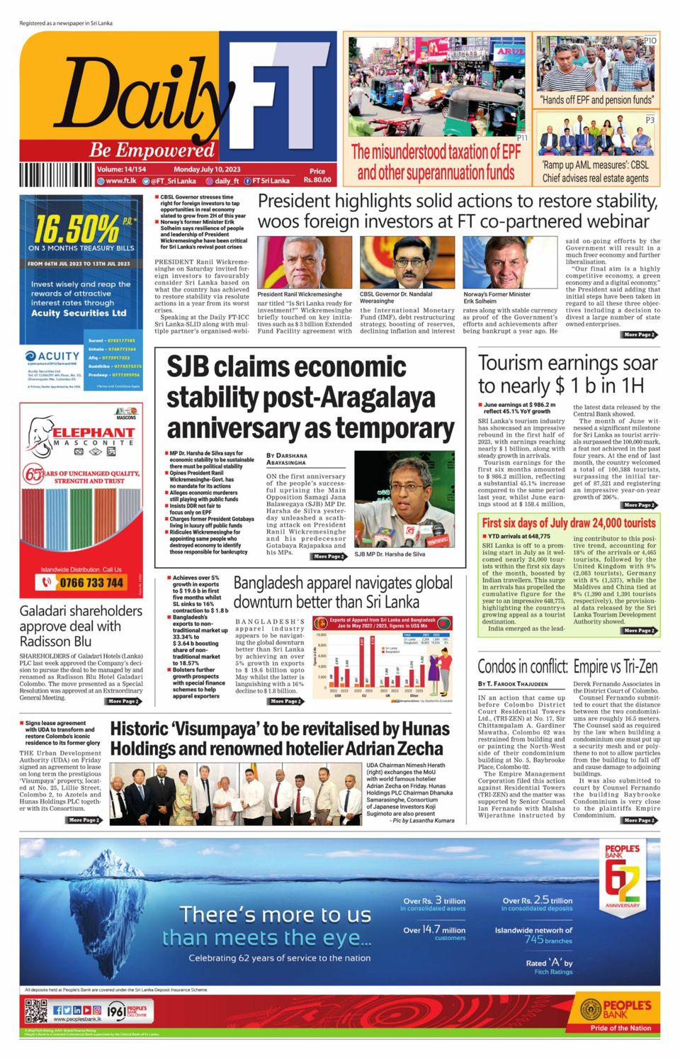 Get digital access to Daily FT - July 10, 2023 issue | Magzter.com