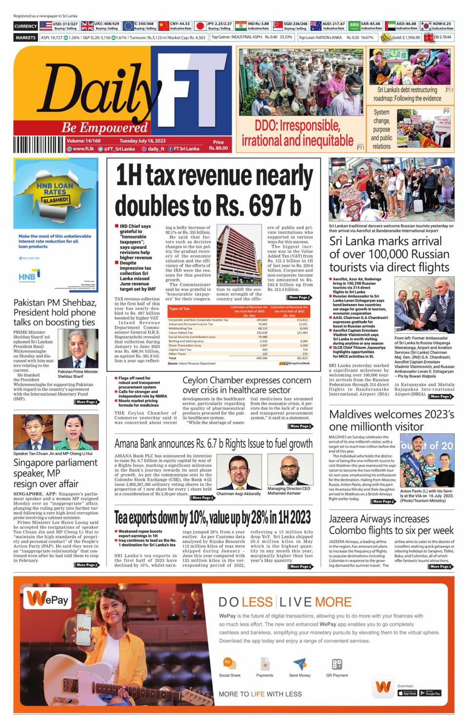 Get digital access to Daily FT - July 18, 2023 issue | Magzter.com