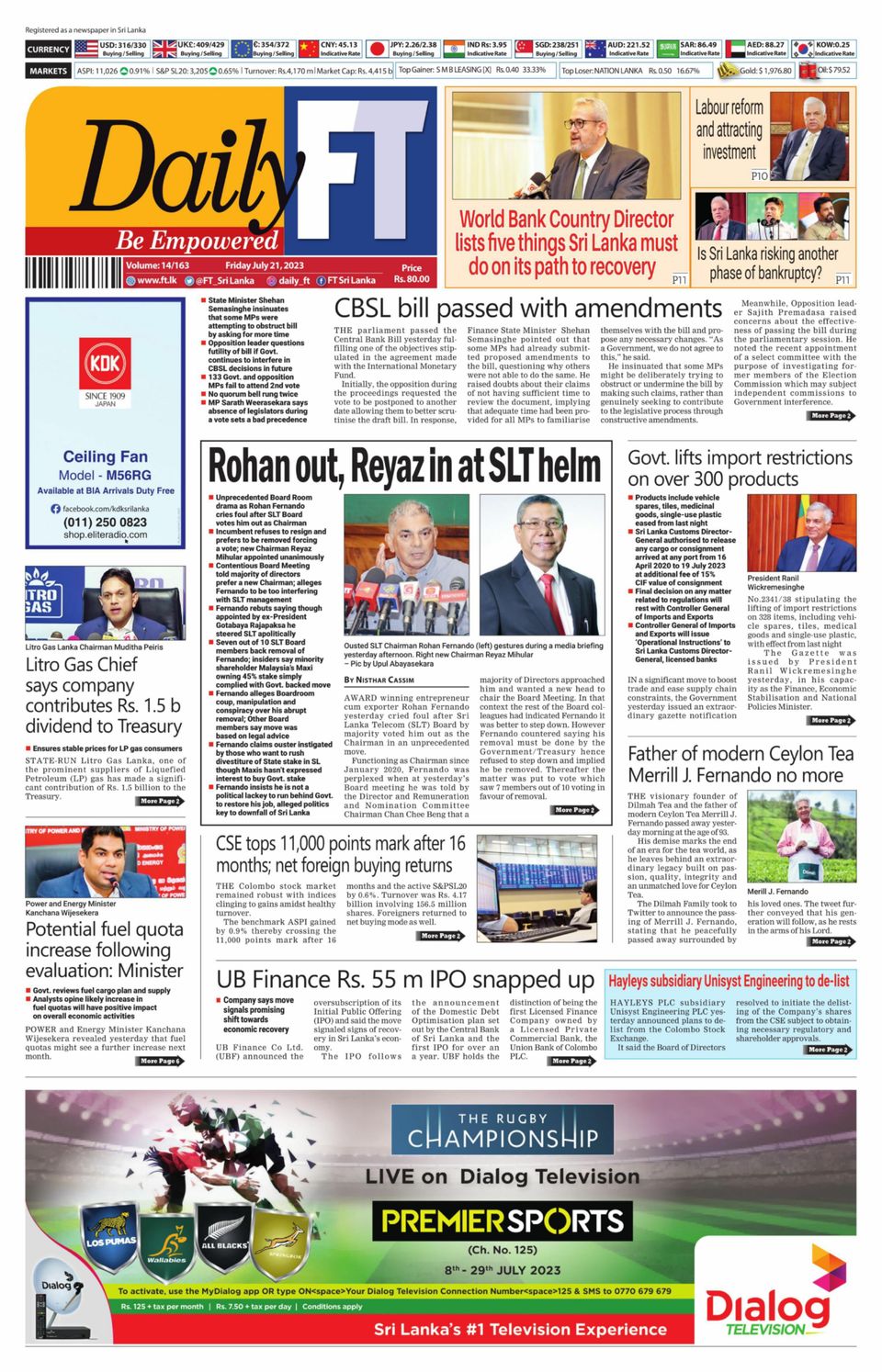 Get digital access to Daily FT - July 21, 2023 issue | Magzter.com