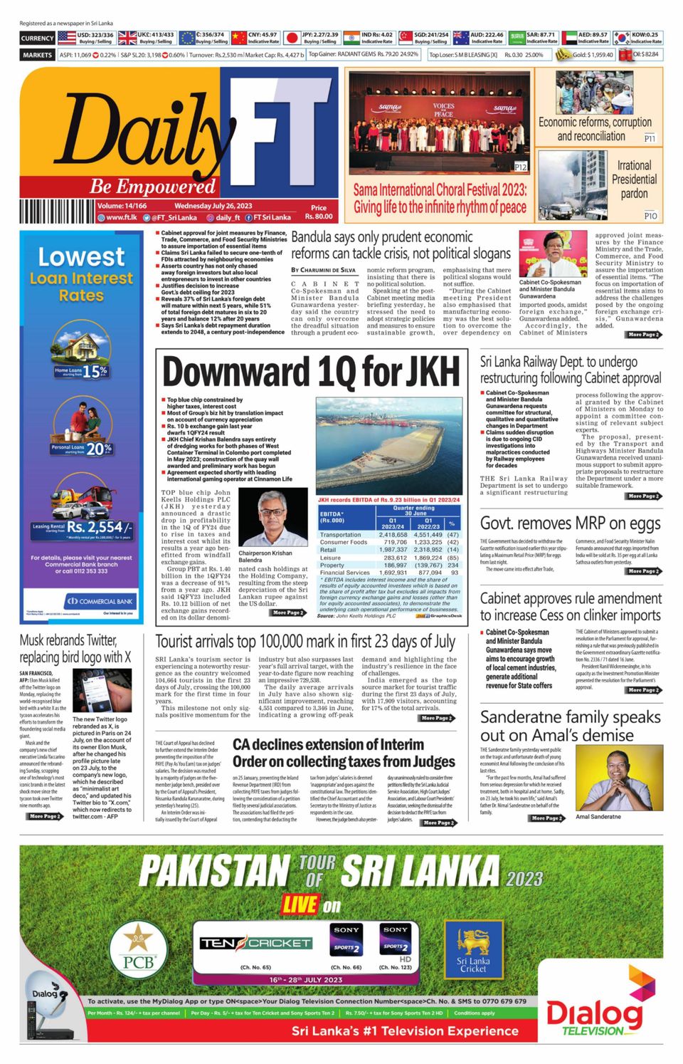 Get digital access to Daily FT - July 26, 2023 issue | Magzter.com