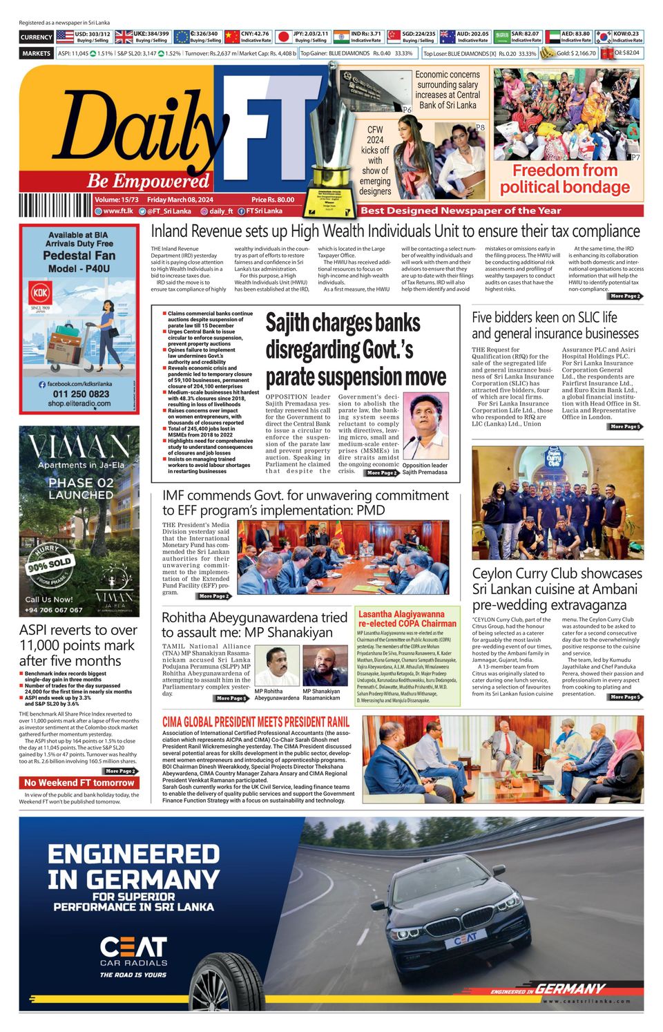 Daily FT-March 08, 2024 Newspaper - Get your Digital Subscription
