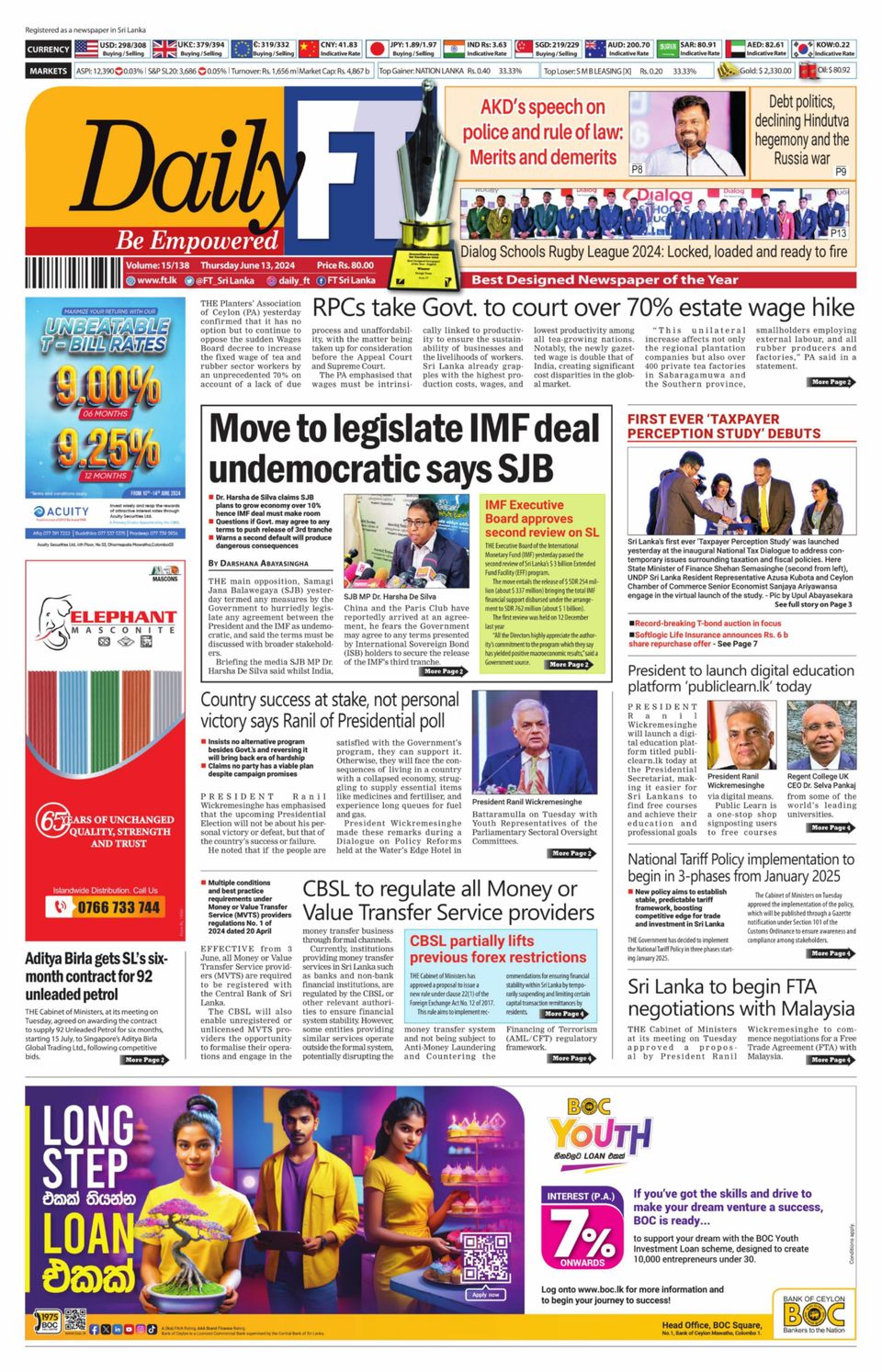 Get digital access to Daily FT - June 13, 2024 issue | Magzter.com