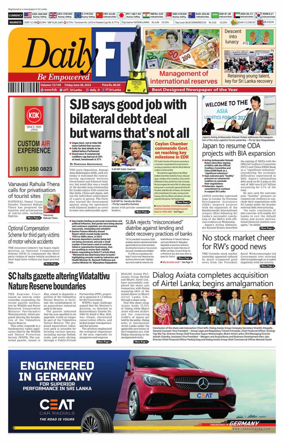 Get digital access to Daily FT - June 28, 2024 issue | Magzter.com