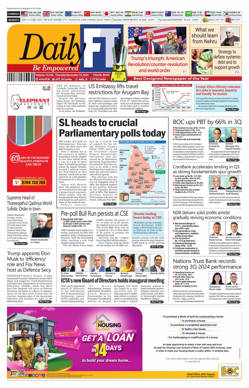 Get digital access to Daily FT - November 14, 2024 issue | Magzter.com