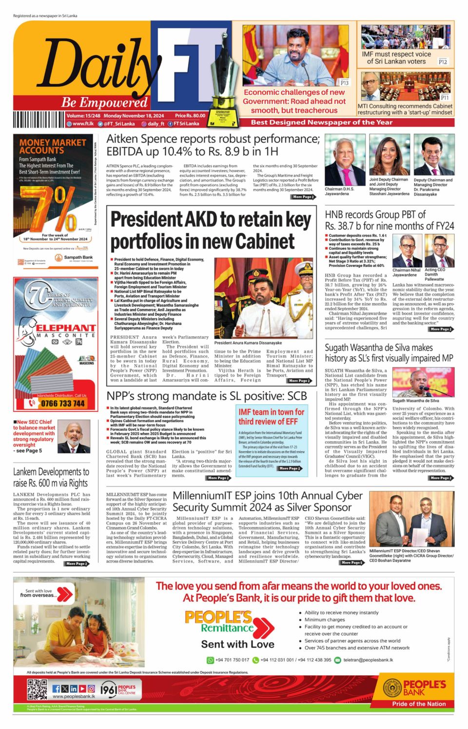 Get digital access to Daily FT - November 18, 2024 issue | Magzter.com