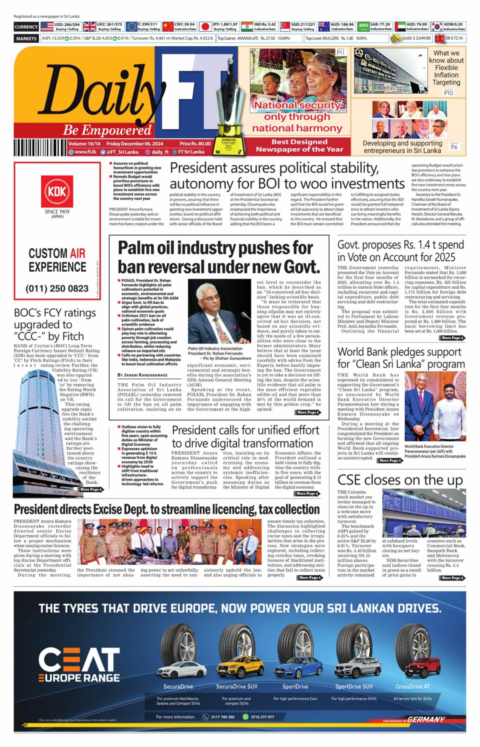 Get digital access to Daily FT - December 06, 2024 issue | Magzter.com