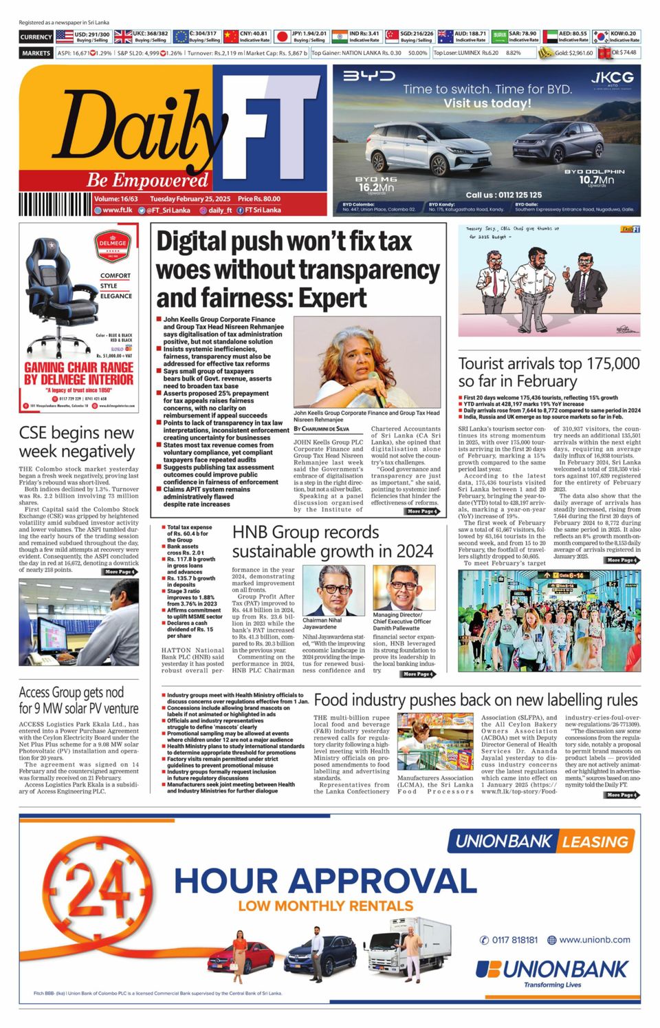Get digital access to Daily FT - February 25, 2025 issue | Magzter.com
