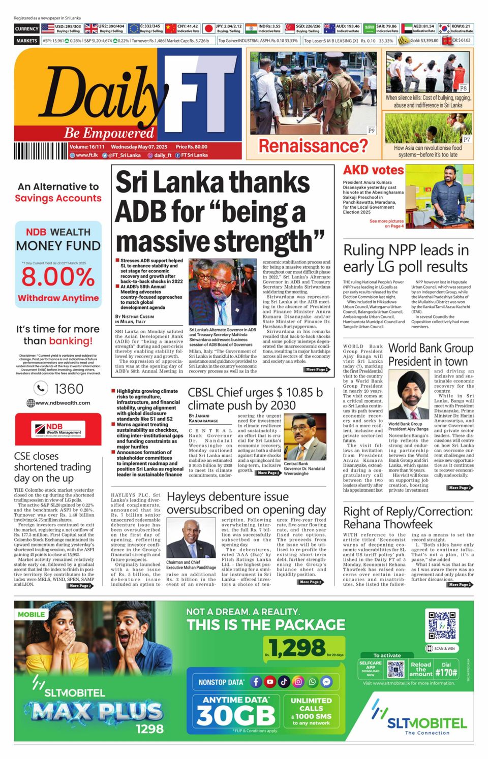 Get digital access to Daily FT - May 07, 2025 issue | Magzter.com