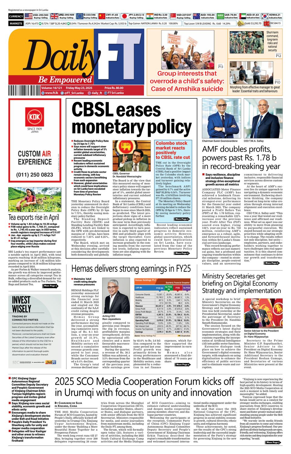 Get digital access to Daily FT - May 23, 2025 issue | Magzter.com