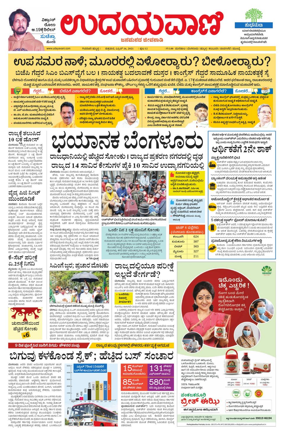 Udayavani Mandya-April 16, 2021 Newspaper - Get your Digital Subscription