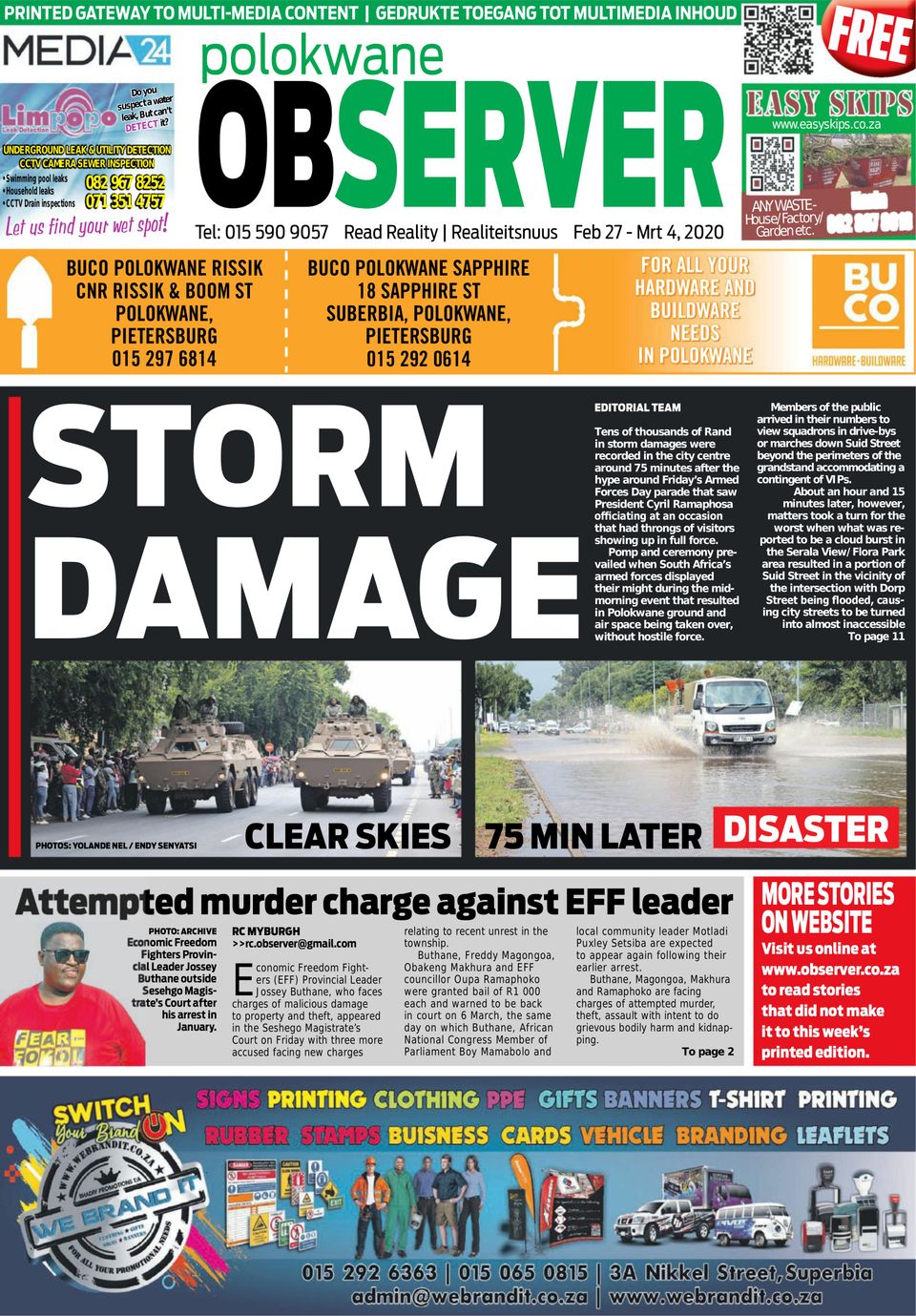 Polokwane Observer-February 27, 2020 Newspaper