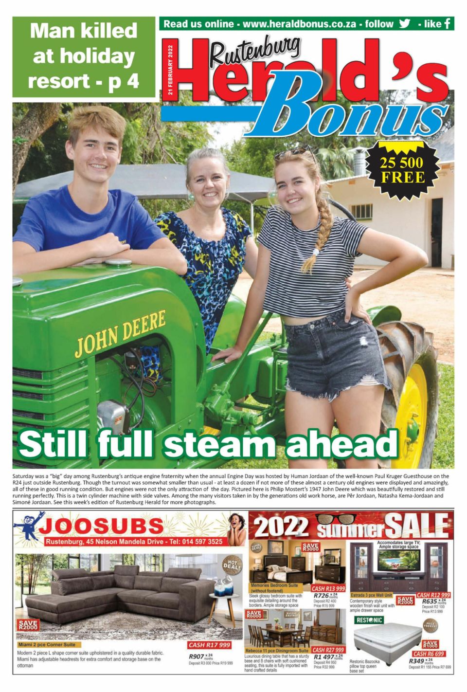 Rustenburg Herald Bonus-February 21, 2022 Newspaper