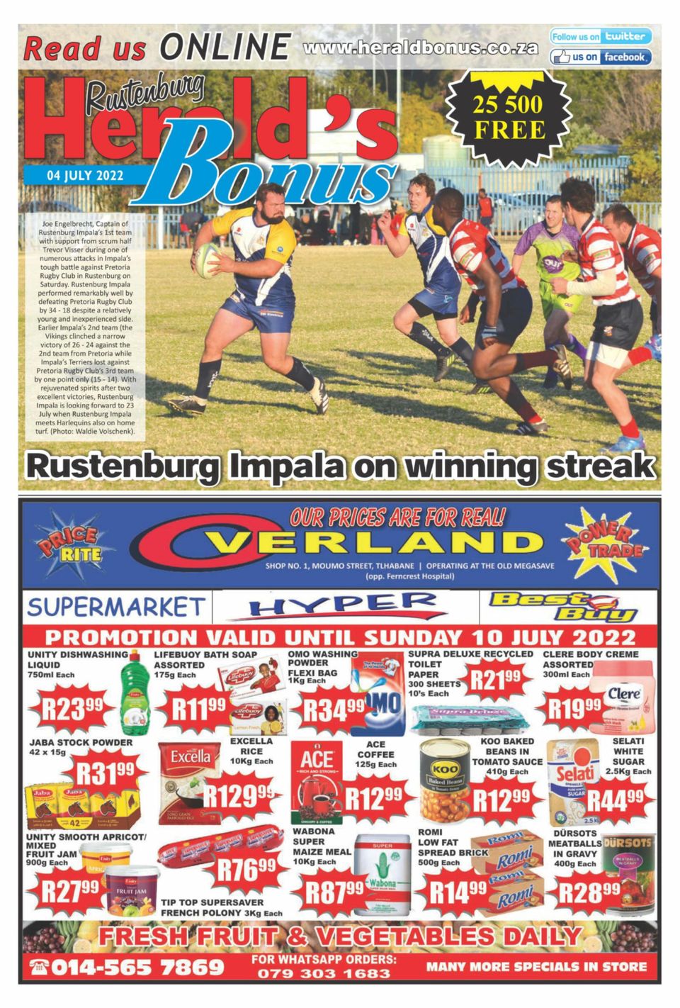 Get digital access to Rustenburg Herald Bonus - July 04, 2022 issue ...