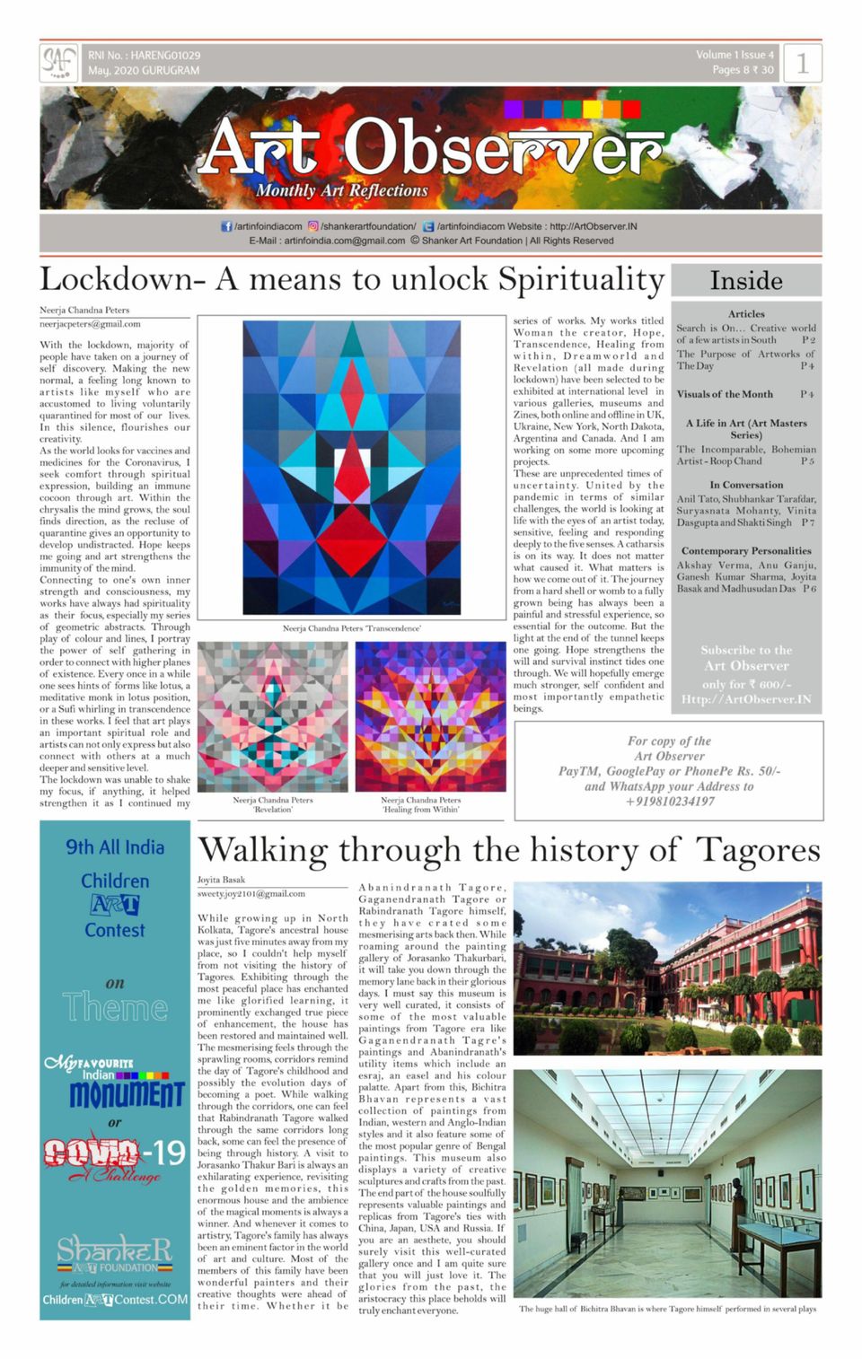 Art Observer-May 2020 Magazine - Get your Digital Subscription