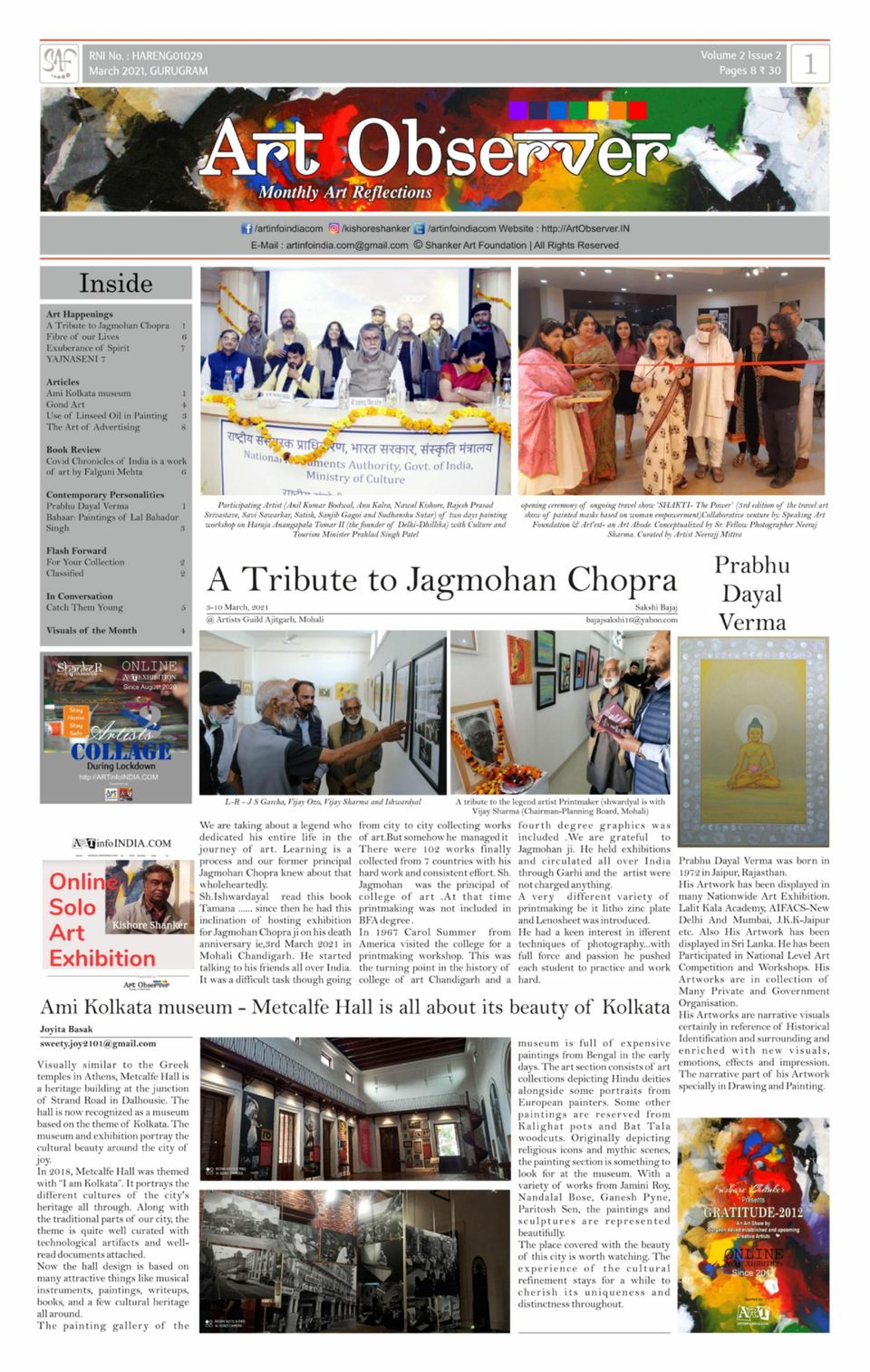Get digital access to Art Observer - March 2021 issue | Magzter.com