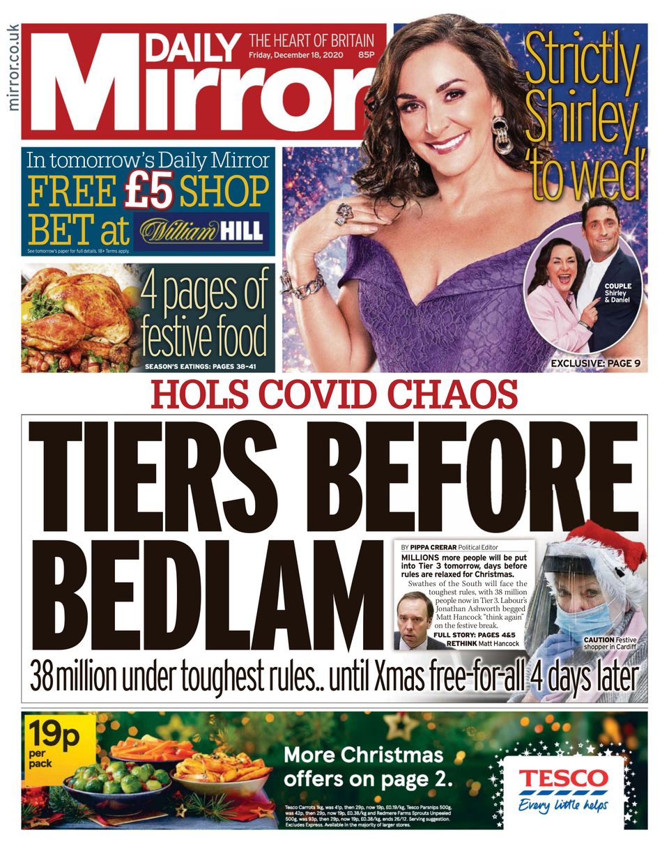 Daily Mirror UK-December 18, 2020 Newspaper - Get your Digital Subscription