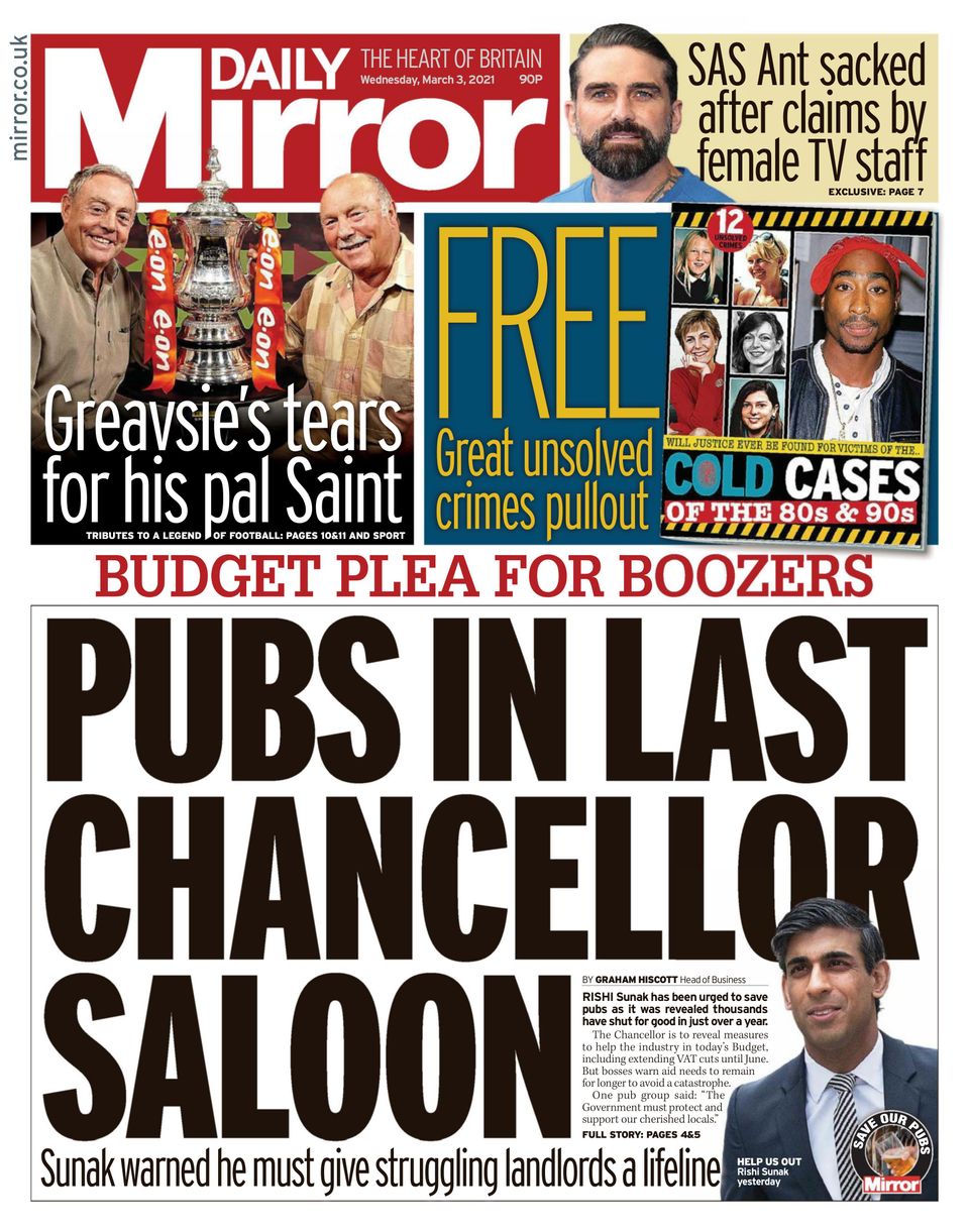 Get digital access to Daily Mirror UK - March 03, 2021 issue | Magzter.com